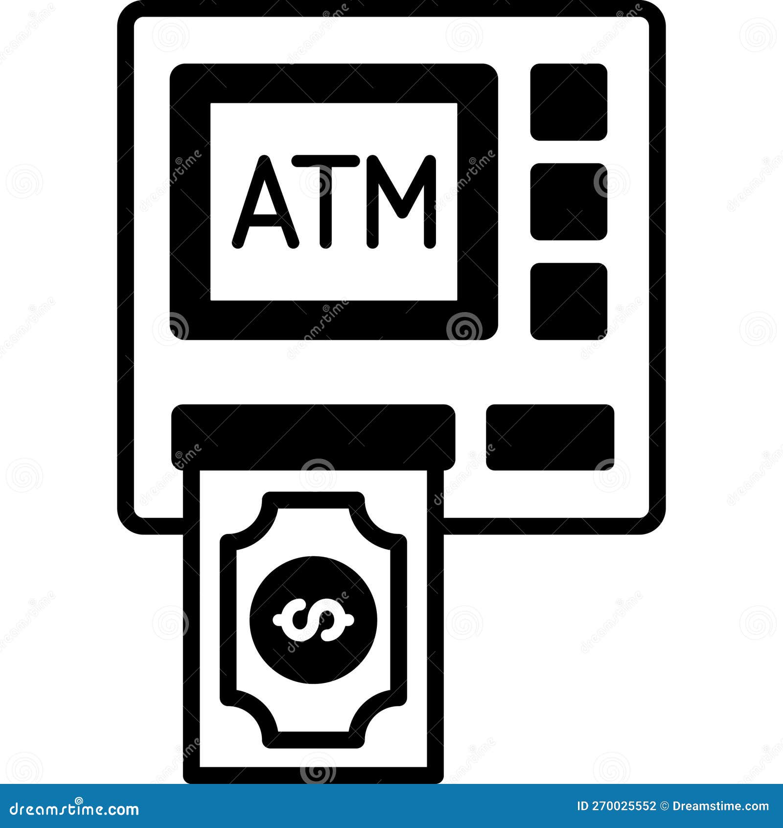 Atm Which Can Easily Edit or Modify Stock Vector - Illustration of ...