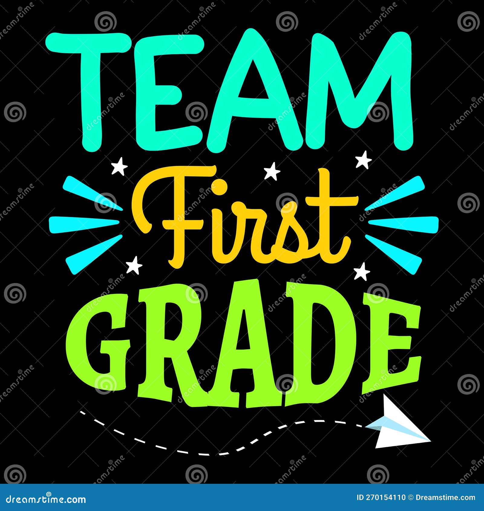 Team First Grade, Typography Design for Kindergarten Pre K Preschool ...