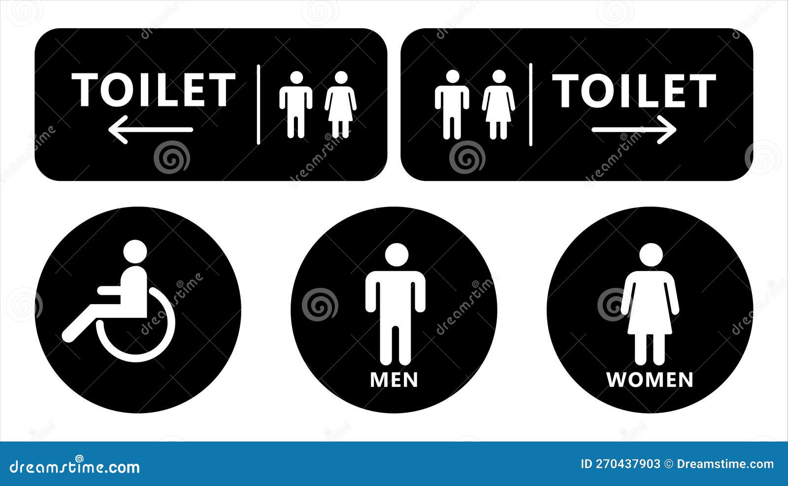 Toilet sign stock vector. Illustration of design, toilet - 270437903
