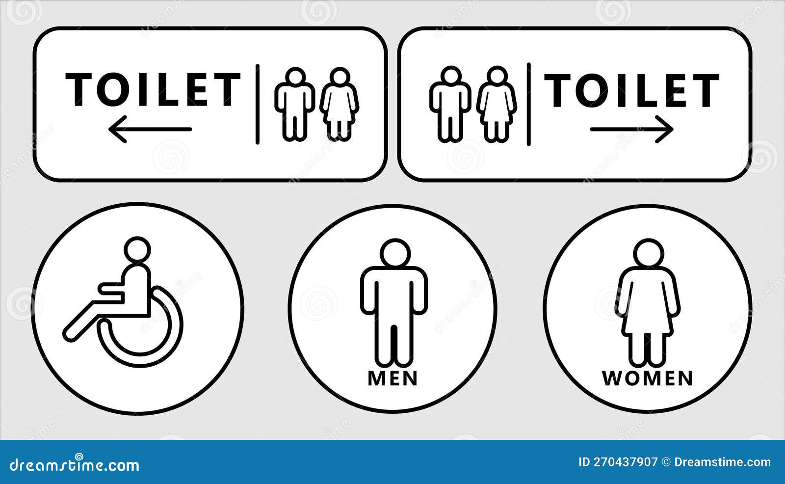 Toilet sign stock vector. Illustration of person, design - 270437907