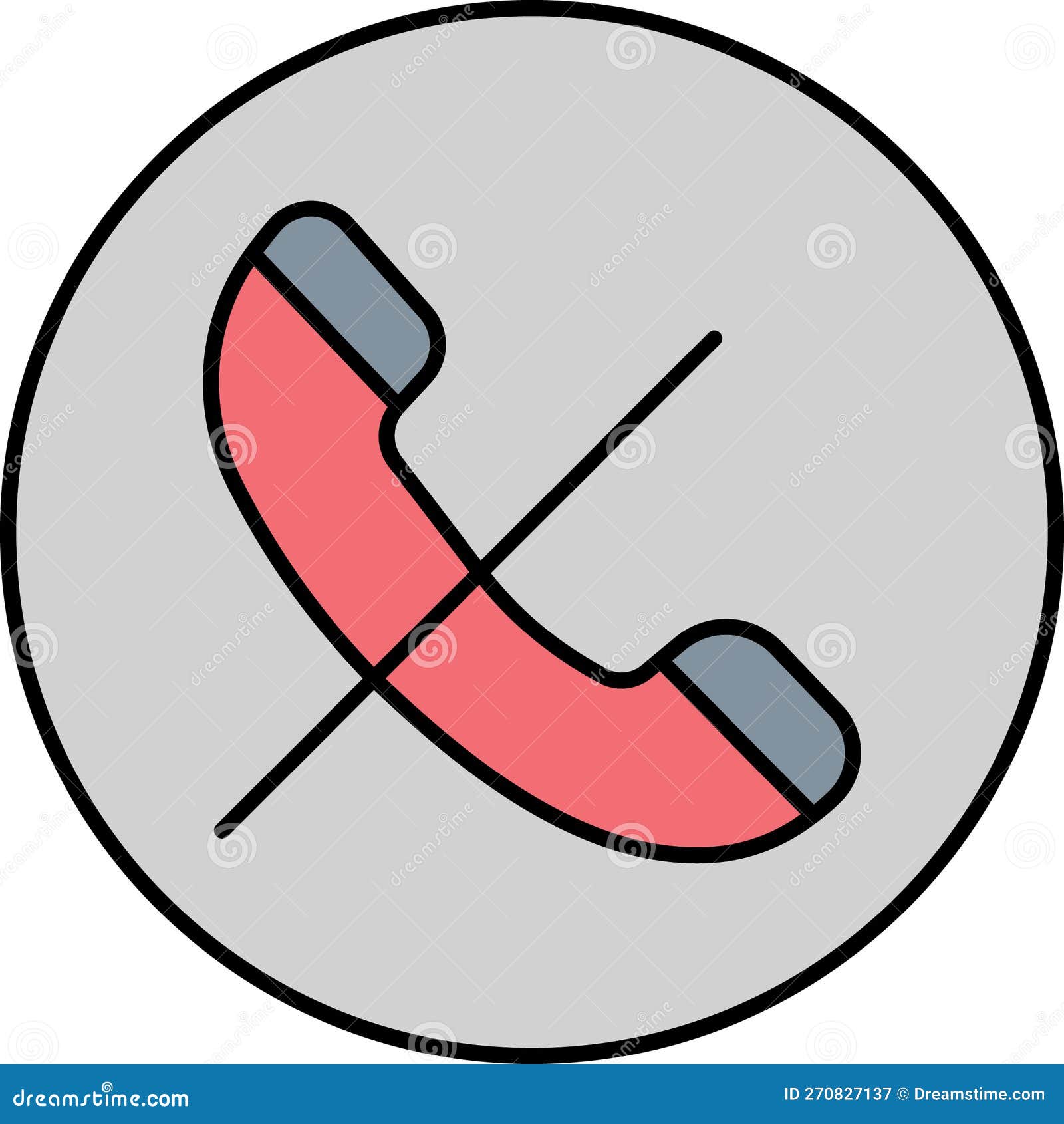 No Call Which Can Easily Edit or Modify Stock Vector - Illustration of ...