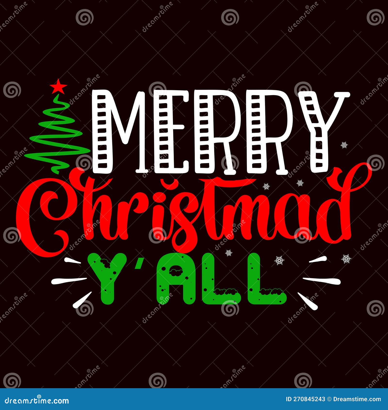 Merry Christmas Y All, Merry Christmas Shirts Print Template Stock ...