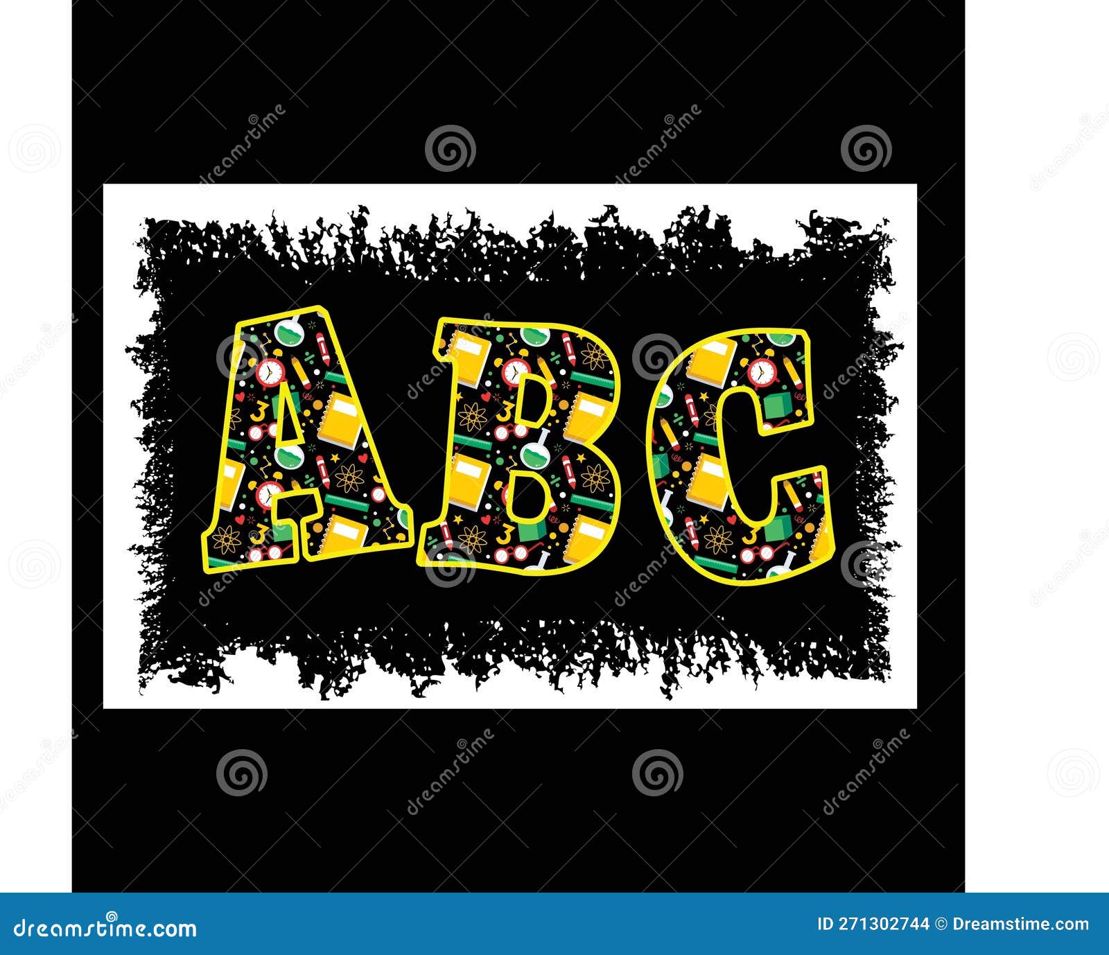 ABC, Typography Design for Kindergarten Pre K Preschool Stock Vector ...