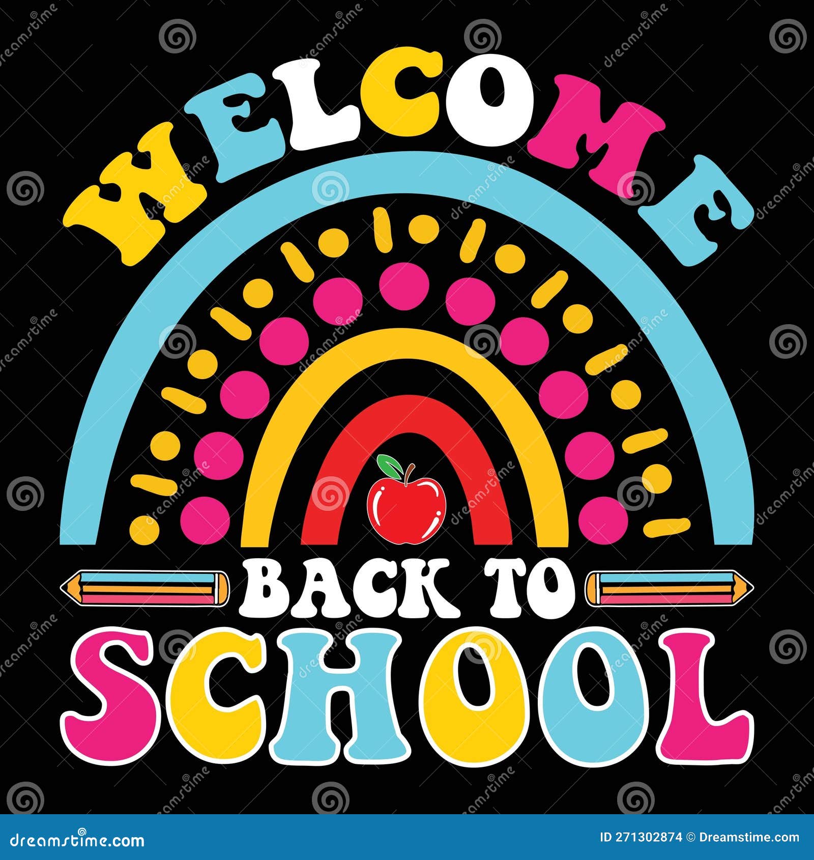 Welcome Back To School, Typography Design for Kindergarten Pre K ...