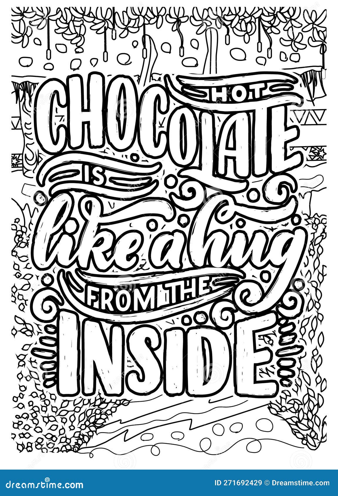 Chocolate Coloring Pages For Adults, Chocolate Coloring Page Design ...