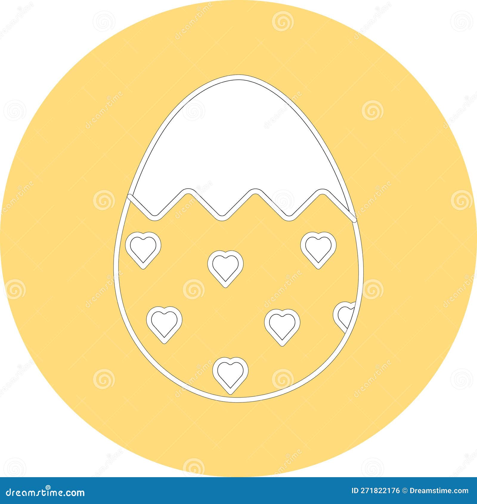 Easter Egg Which Can Easily Edit or Modify Stock Illustration ...