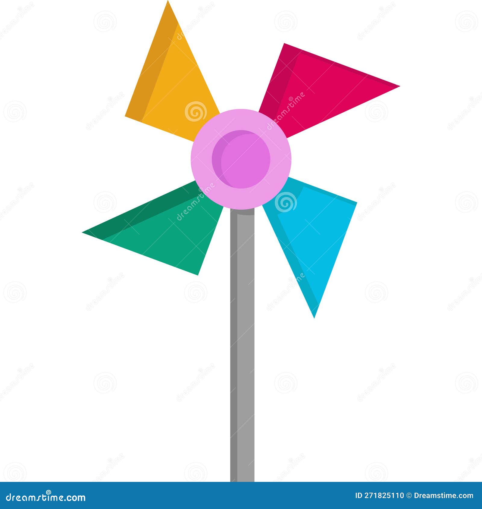 Pinwheel Which Can Easily Edit or Modify Stock Illustration ...