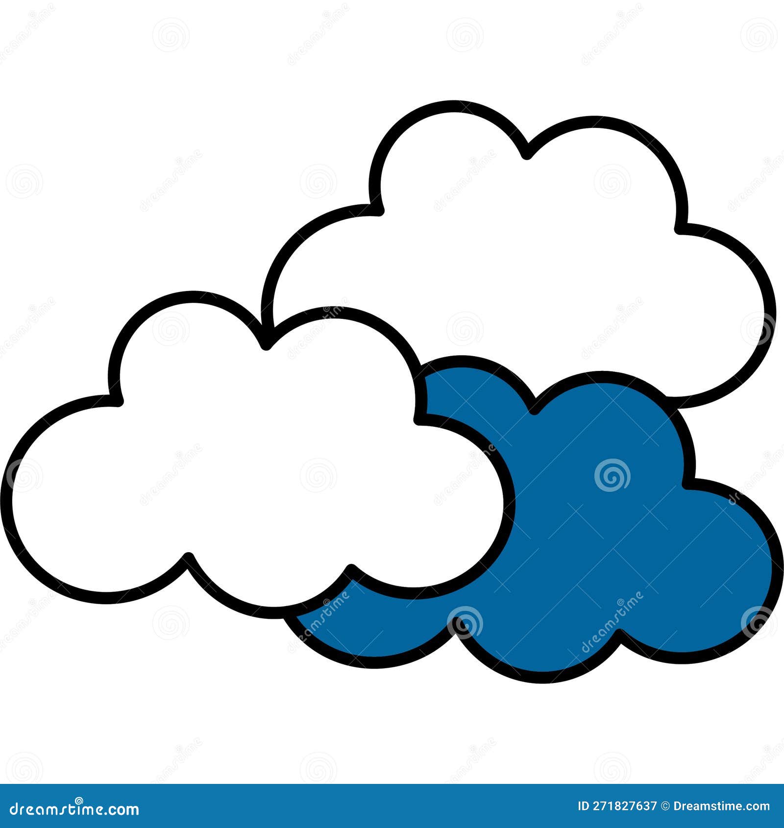 Cloudy Which Can Easily Edit or Modify Stock Vector - Illustration of ...