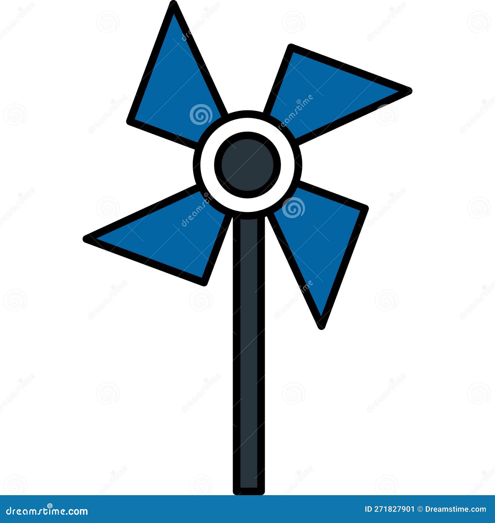 Pinwheel Which Can Easily Edit or Modify Stock Vector - Illustration of ...