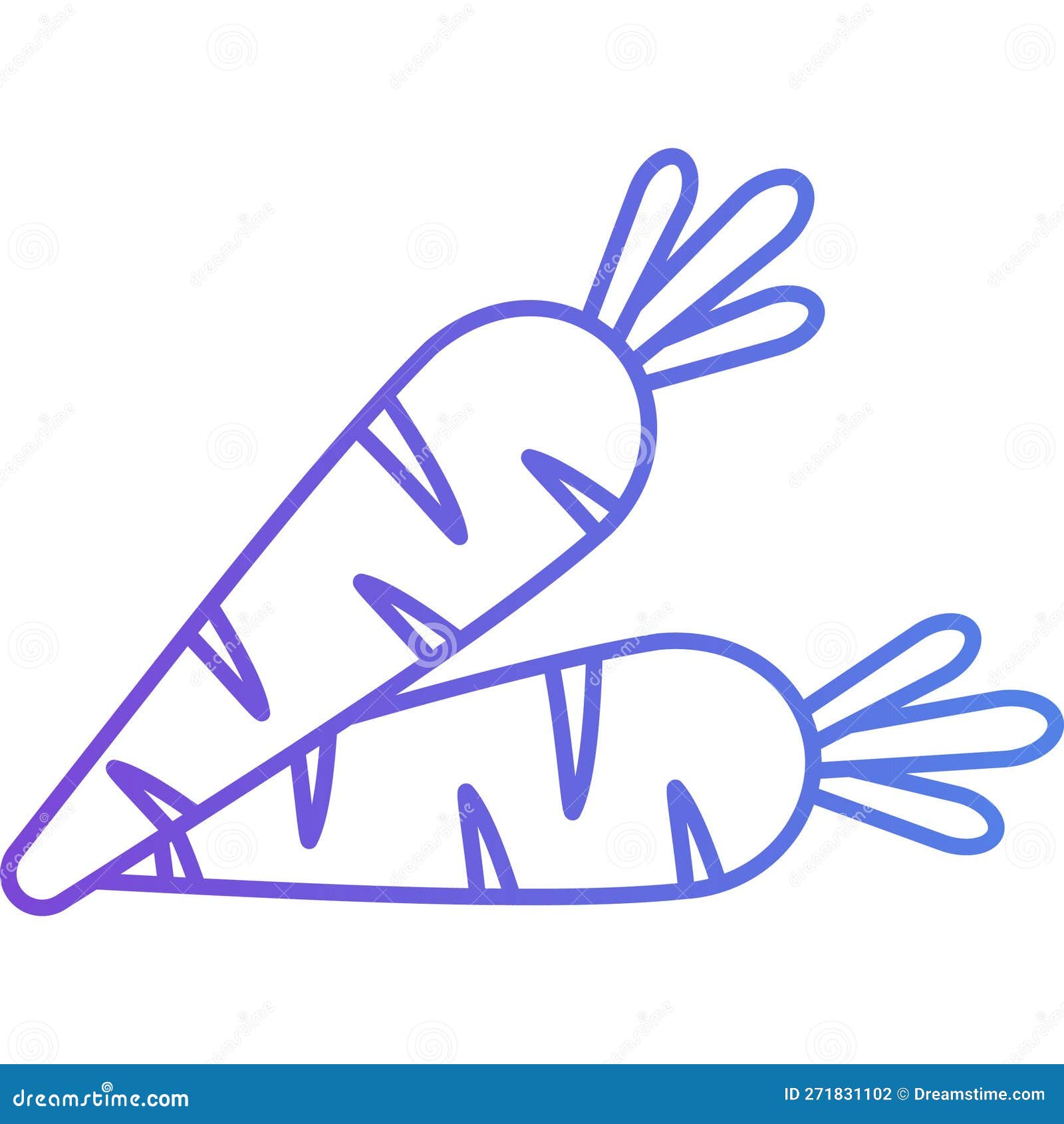 Carrot Which Can Easily Edit or Modify Stock Vector - Illustration of ...