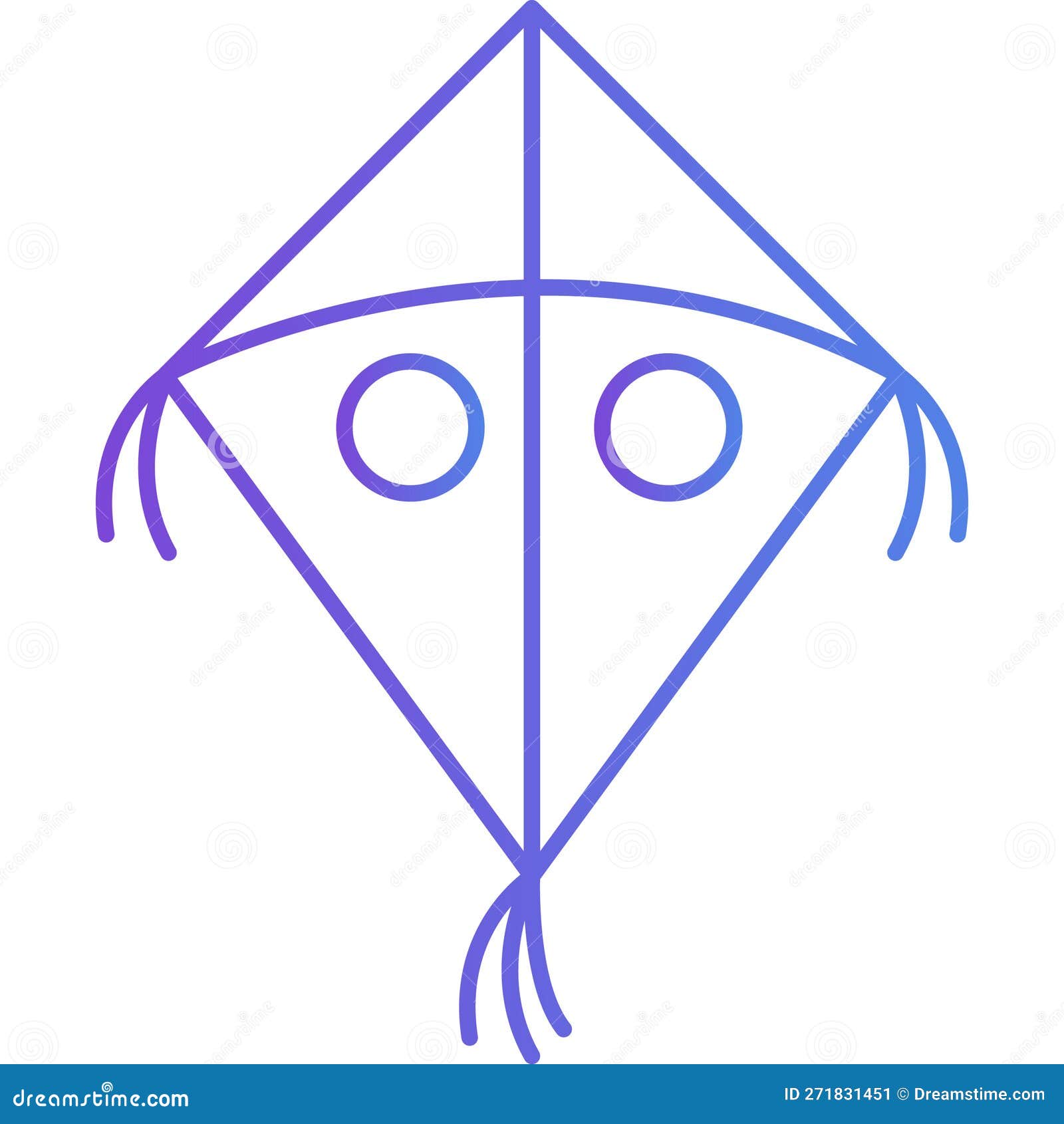 Kite Which Can Easily Edit or Modify Stock Vector - Illustration of ...