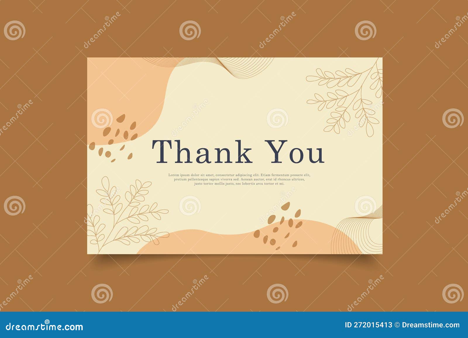 Thank you card stock vector. Illustration of simple - 272015413