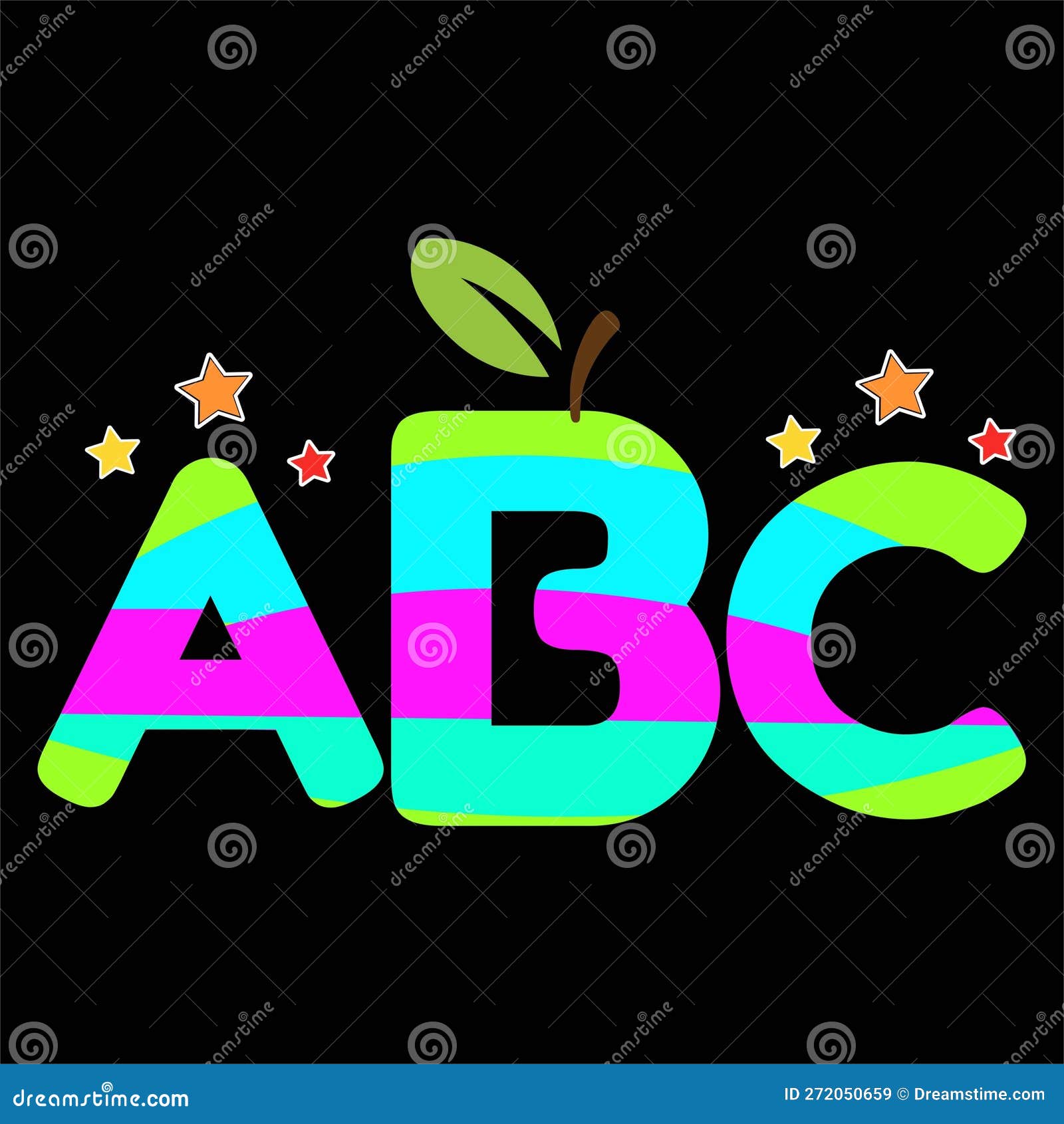 ABC Typography Design, Typography Design for Kindergarten Pre K ...