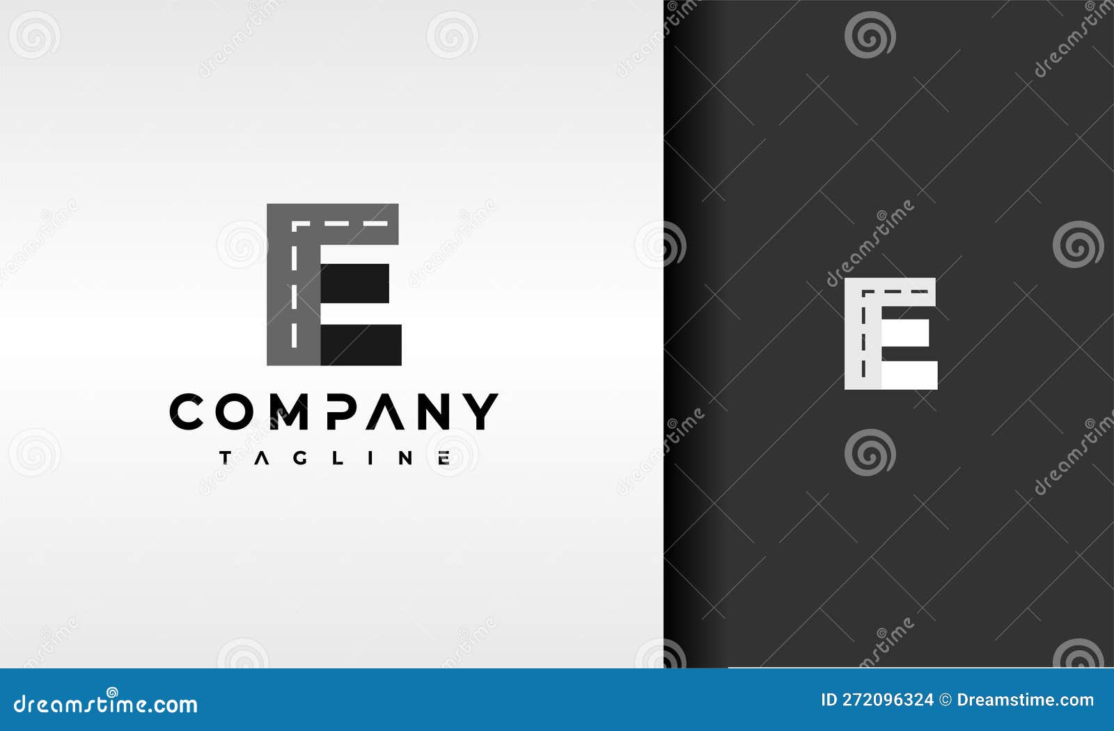 Letter E road logo stock vector. Illustration of poster - 272096324
