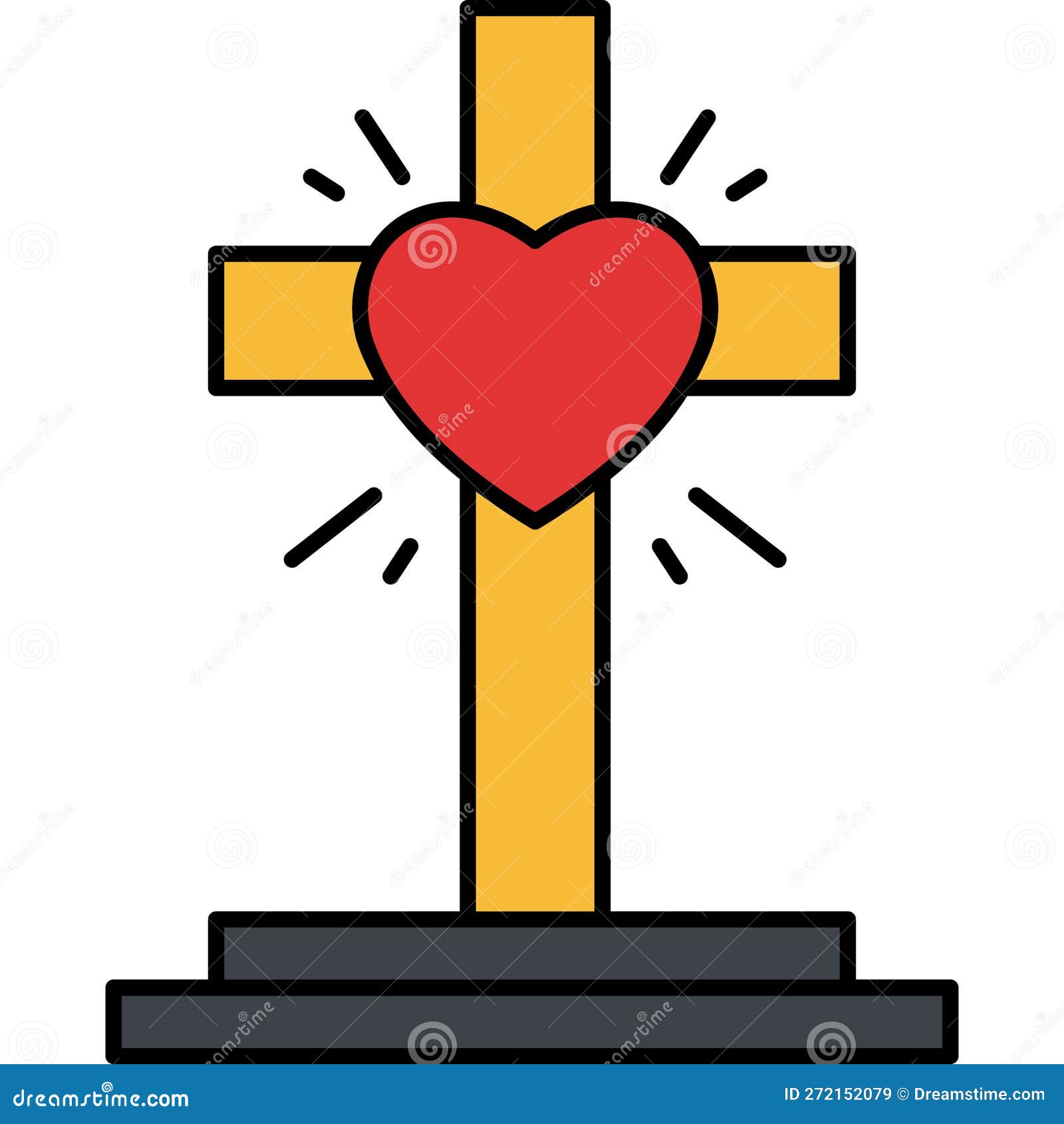 Cross Which Can Easily Edit or Modify Stock Illustration - Illustration ...