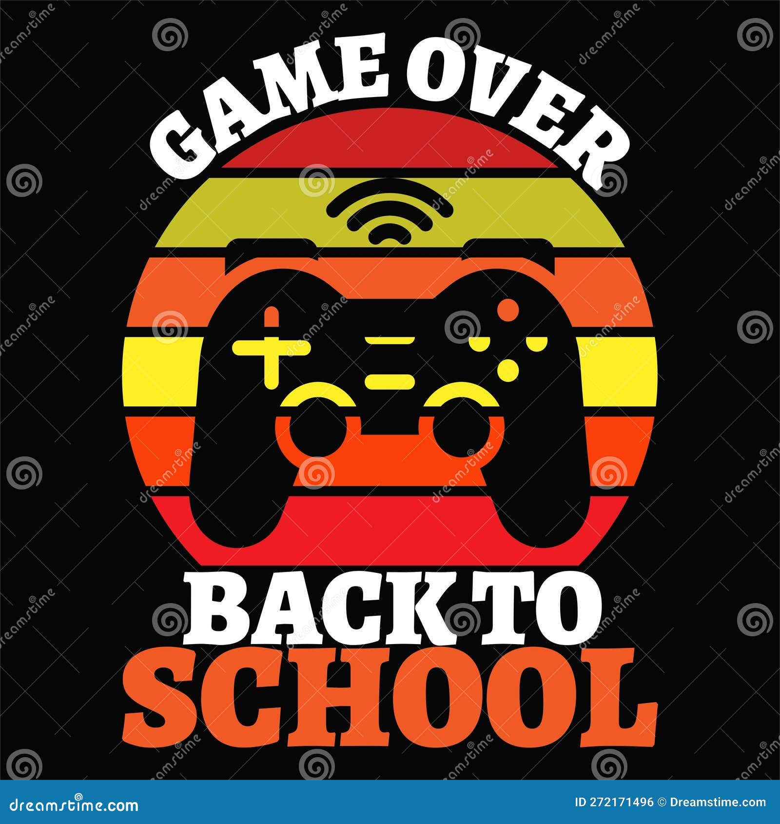 Game Over Back To School, Typography Design for Kindergarten Pre-k ...