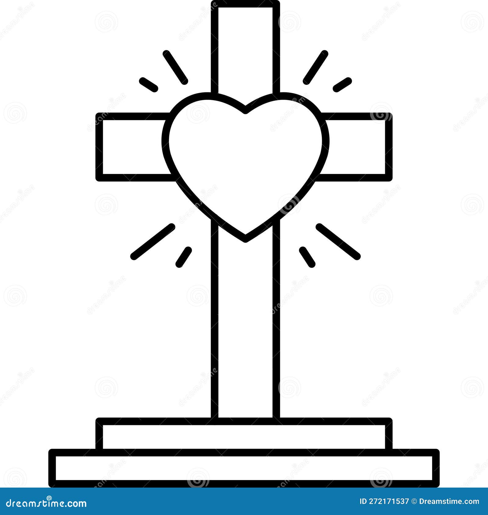 Cross Which Can Easily Edit or Modify Stock Illustration - Illustration ...