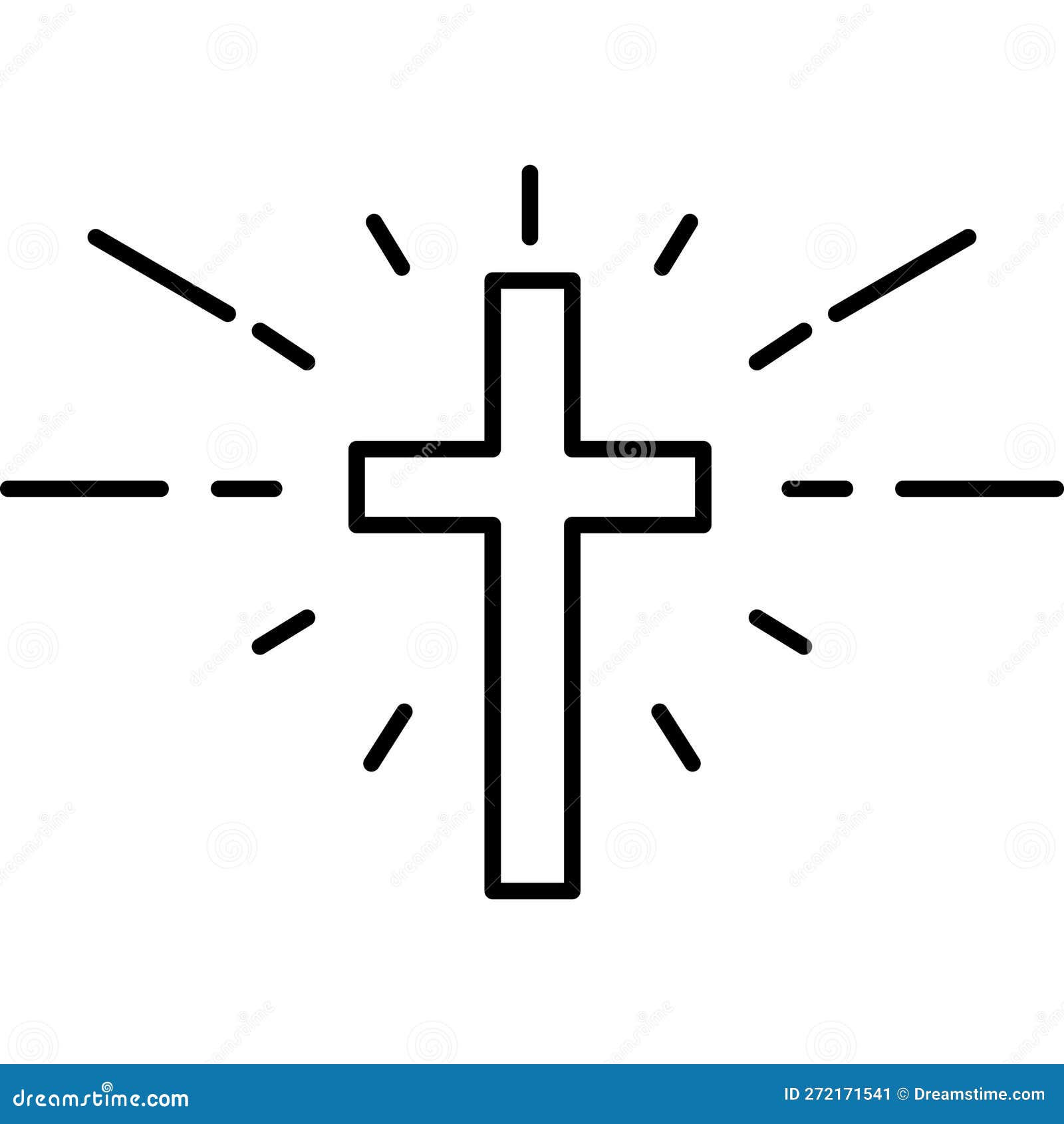 Cross Which Can Easily Edit or Modify Stock Illustration - Illustration ...
