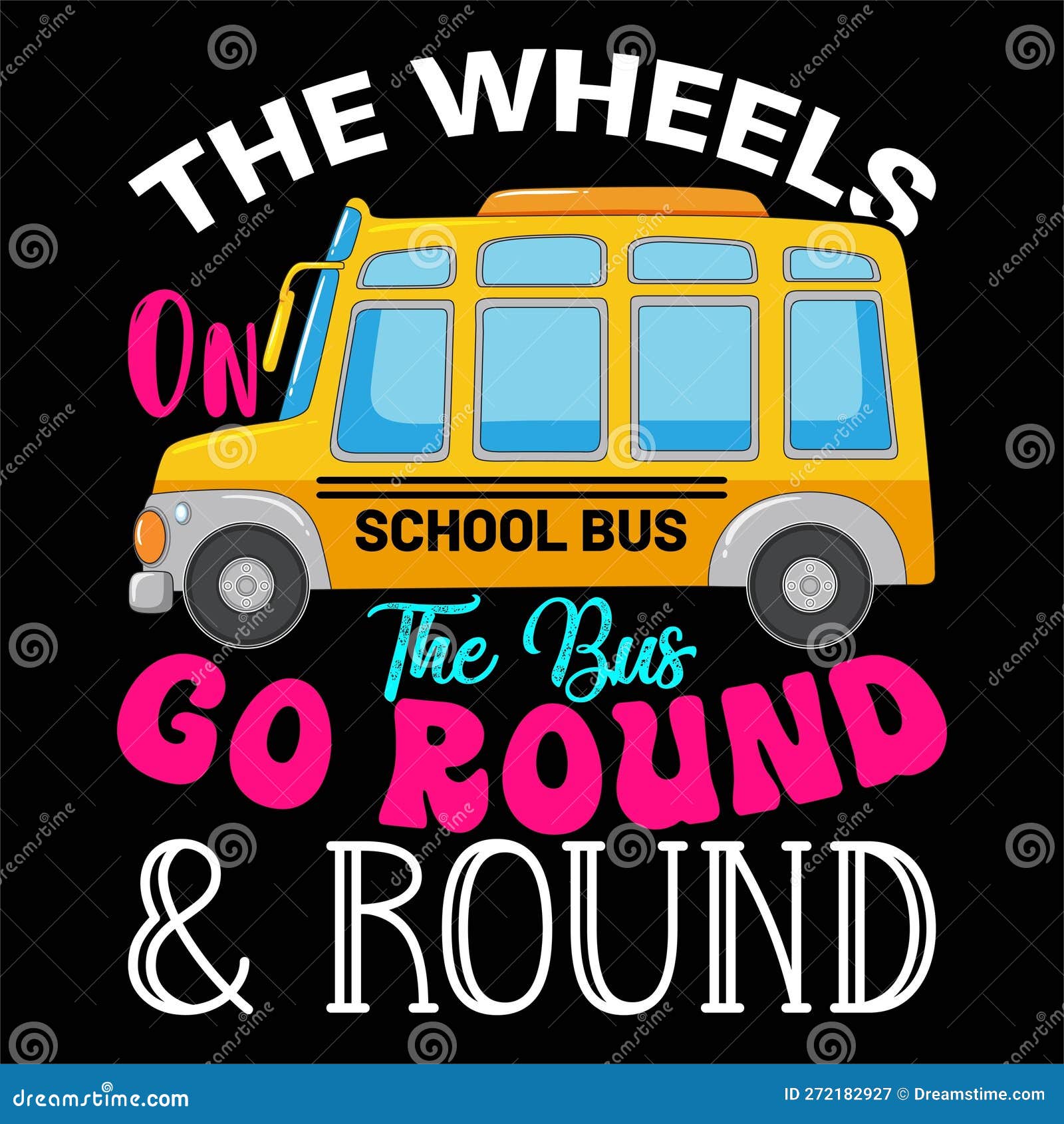 The Wheels the Bus Go Round and Round, Typography Design for ...