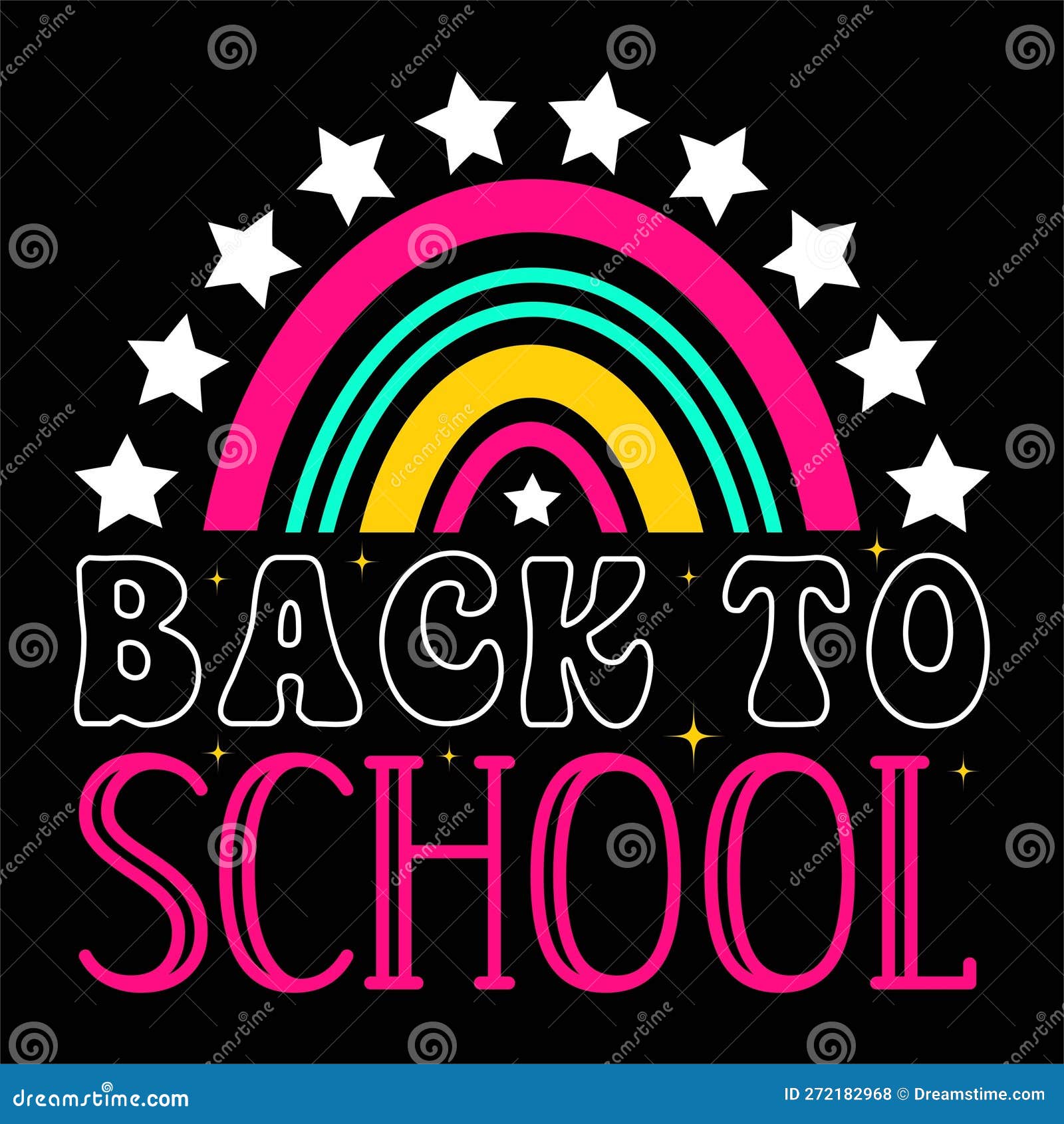 Back To School, Typography Design for Kindergarten Pre-k Preschool ...