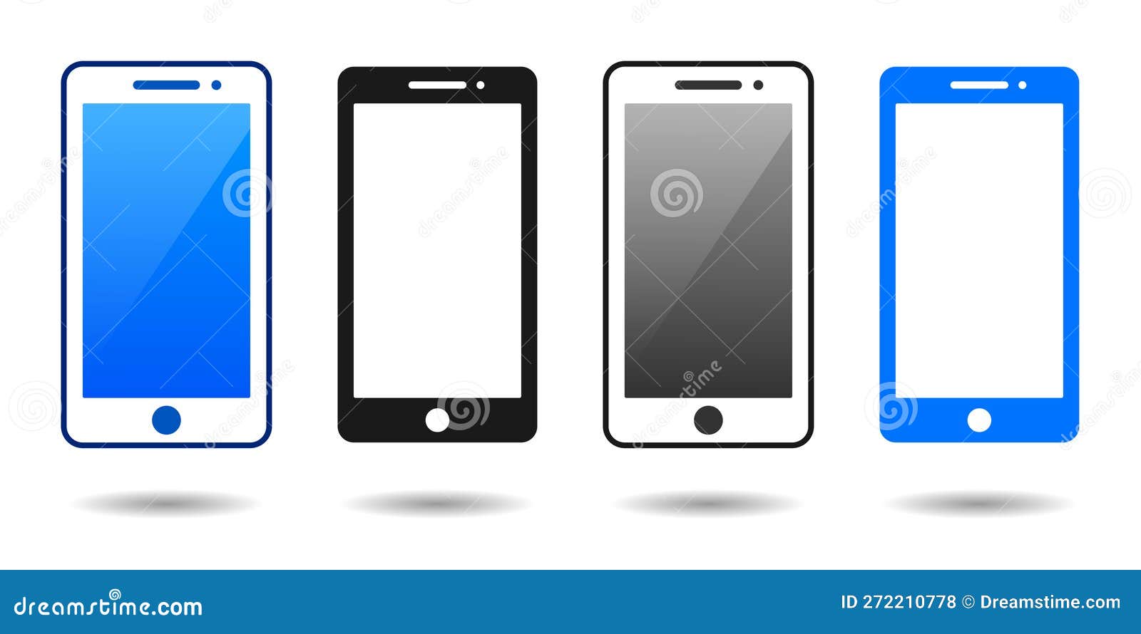 Cell phone icons stock vector. Illustration of black - 272210778