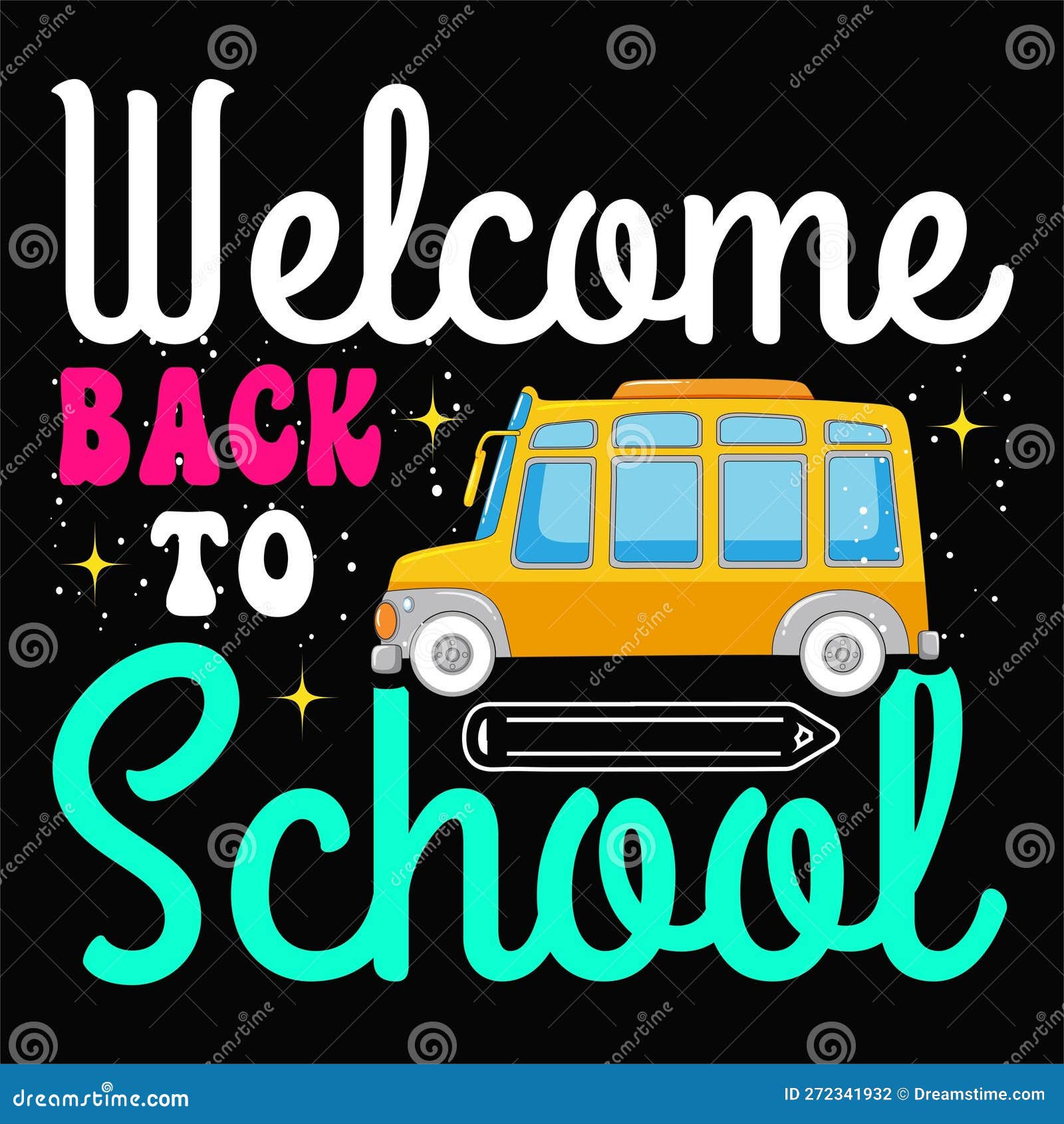 Welcome Back To School, Typography Design for Kindergarten Pre-k ...