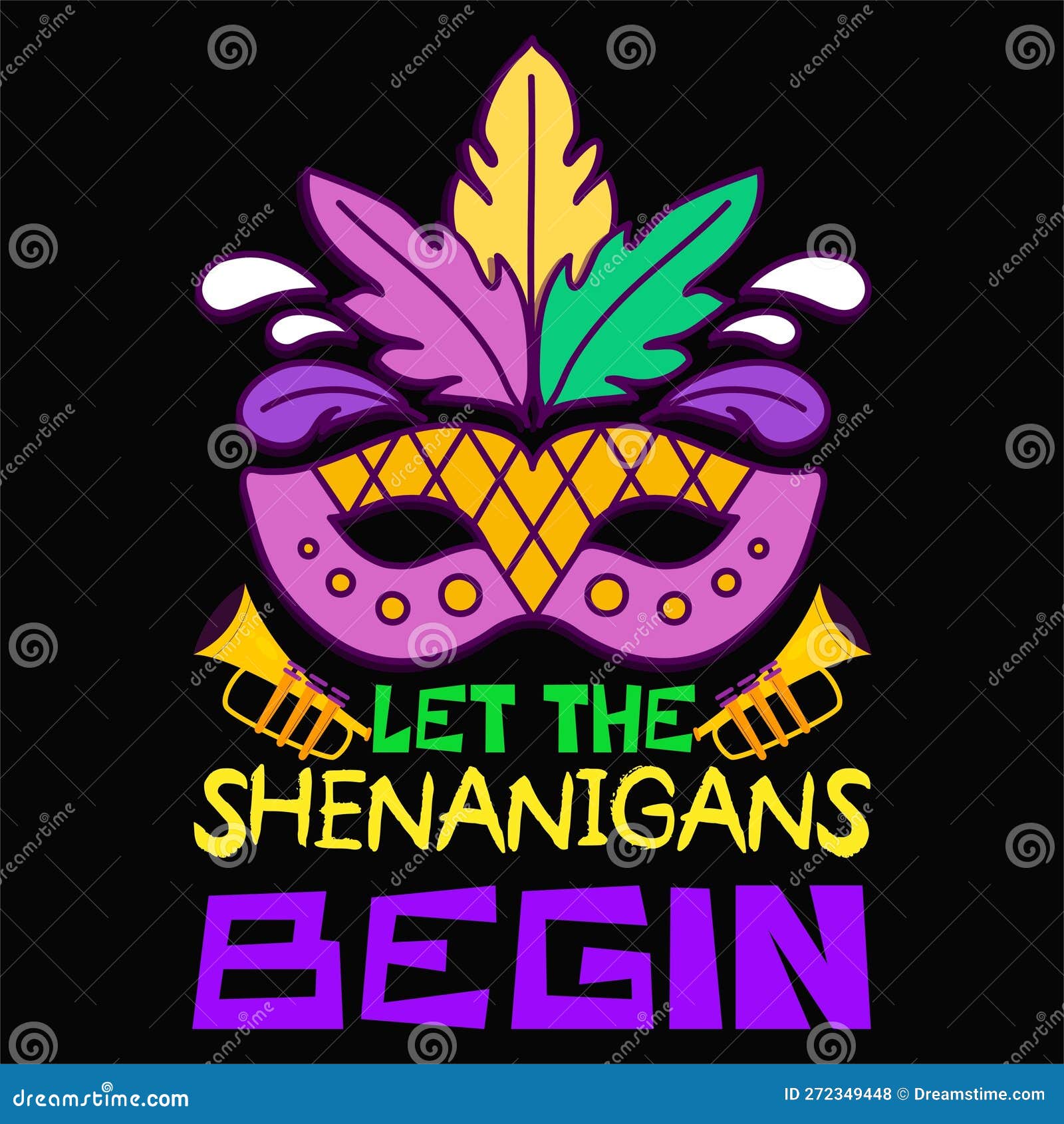 Let the Shenanigans Begin, Typography Design for Carnival Celebration ...