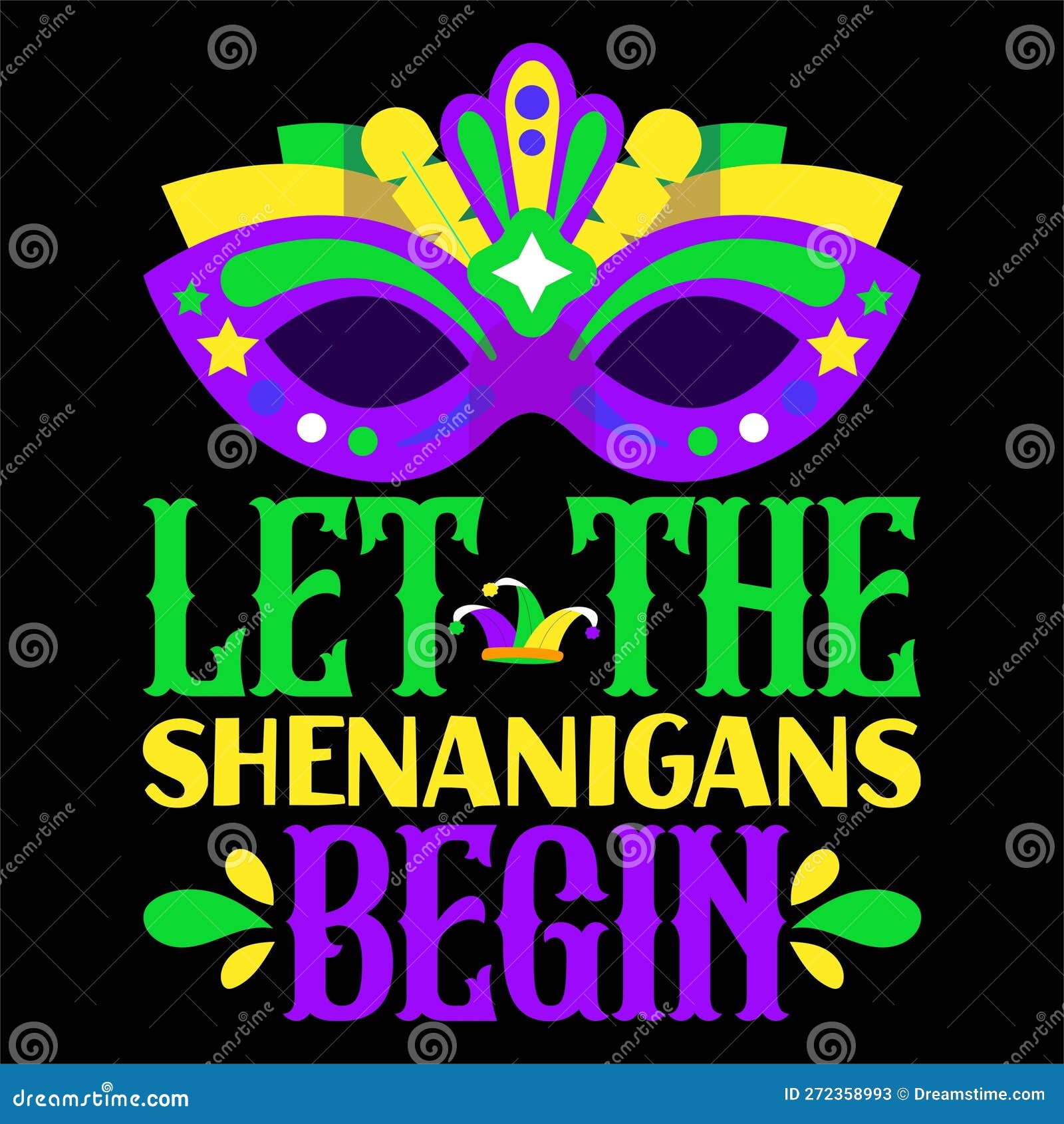 Let the Shenanigans Begin, Typography Design for Carnival Celebration ...