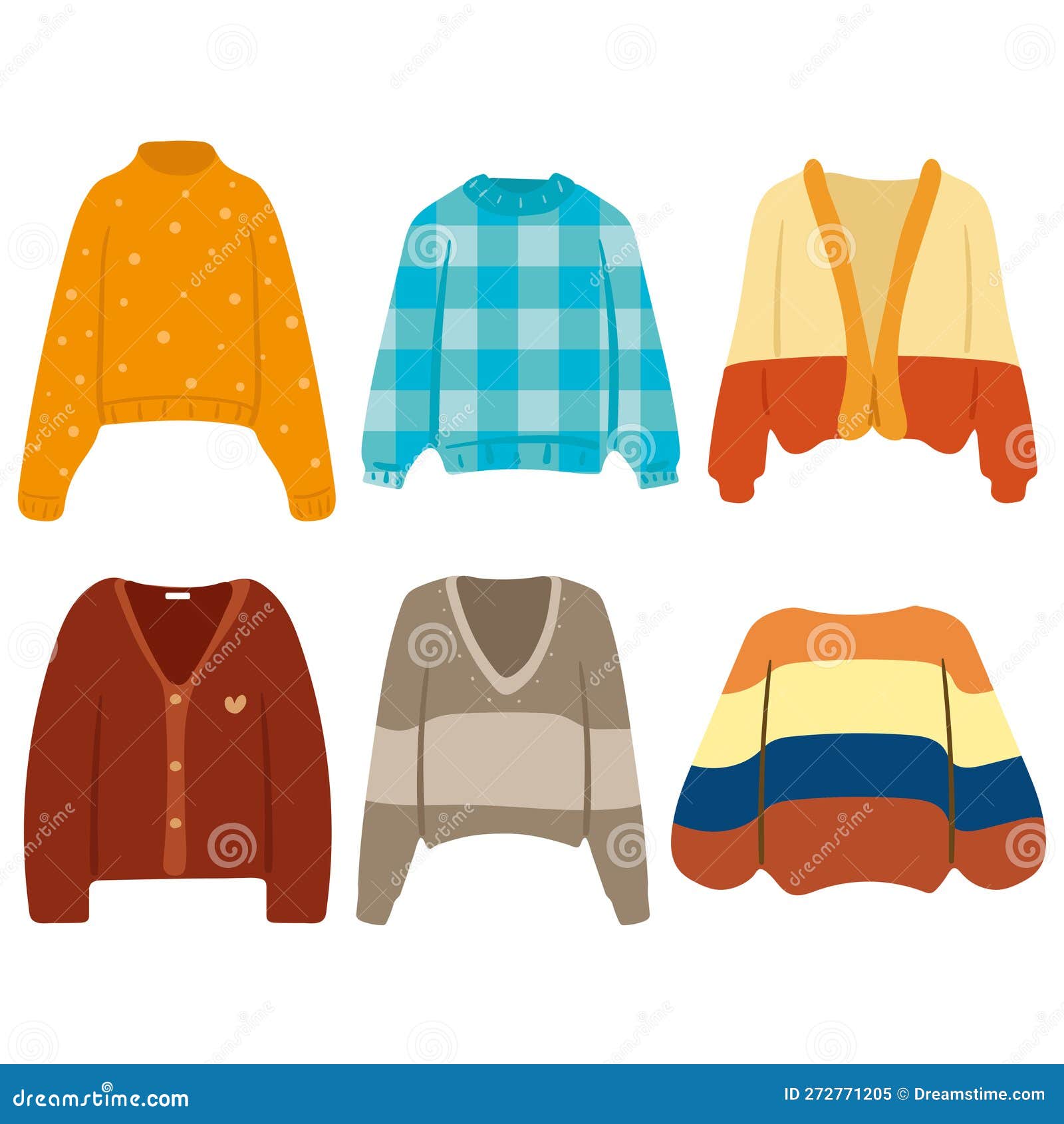 Cute Cartoon Clothes Sticker Set Stock Vector - Illustration of dress ...