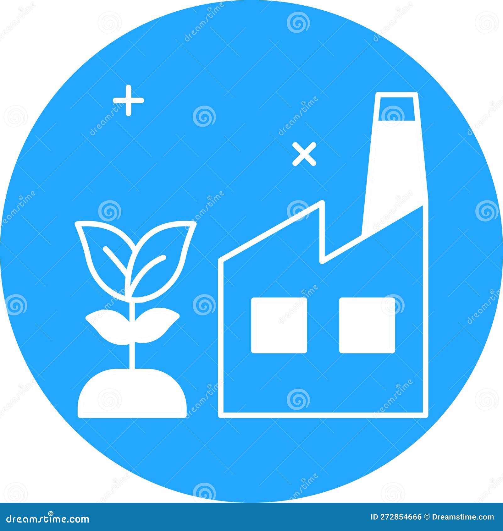 Eco Factory Which Can Easily Edit or Modify Stock Illustration ...
