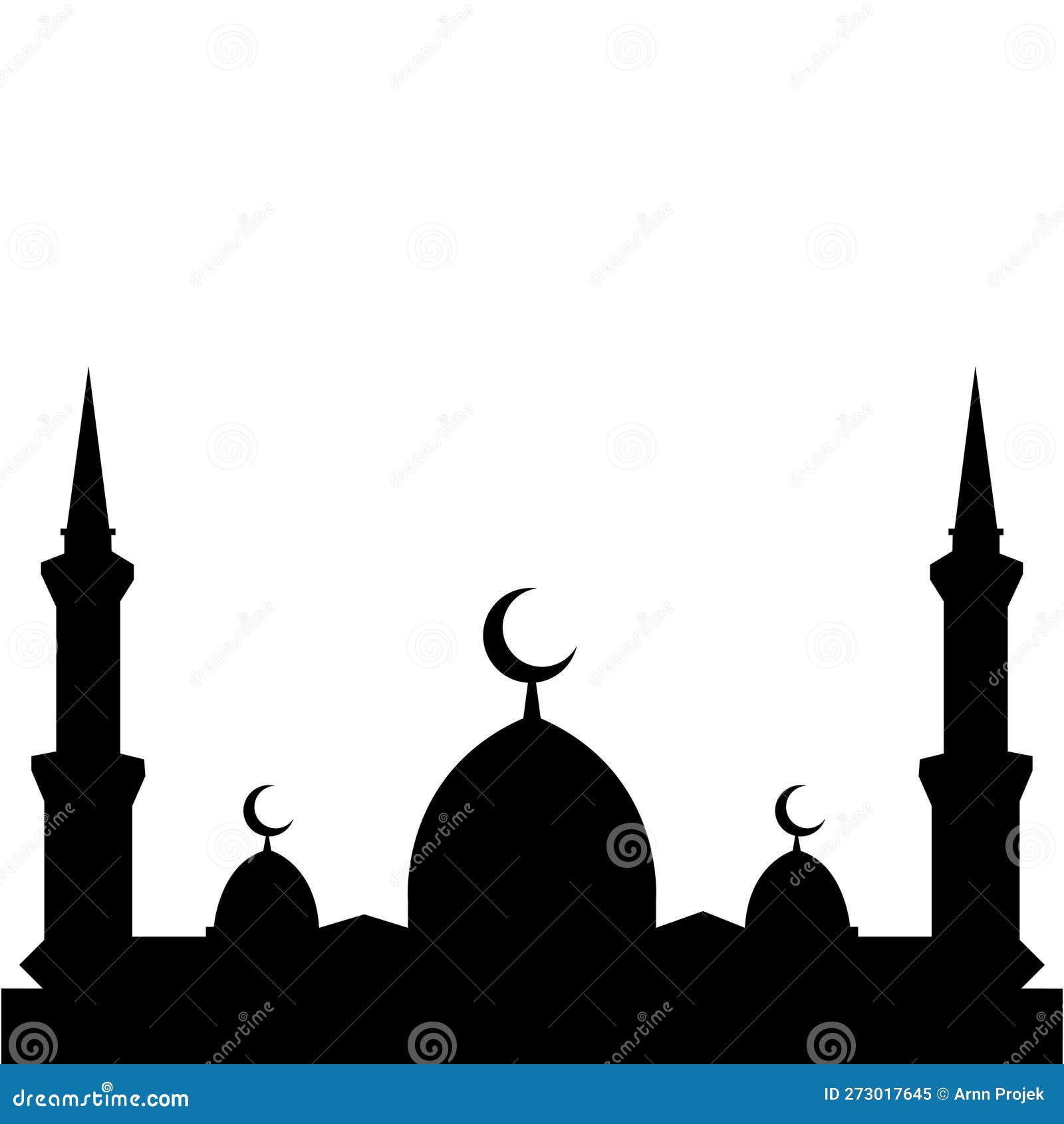 Black Dome Of The Mosque Vector Illustration On The White Background ...