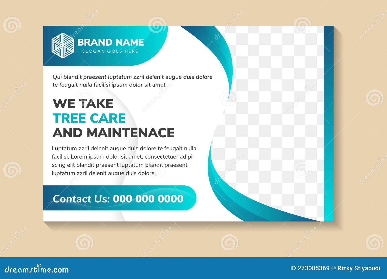 We Take Tree Care and Maintenance Flyer Design Template Stock Vector ...