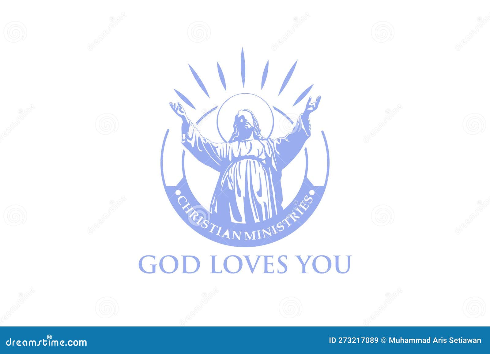Jesus God Christiani with Divine Light Stock Vector - Illustration of ...