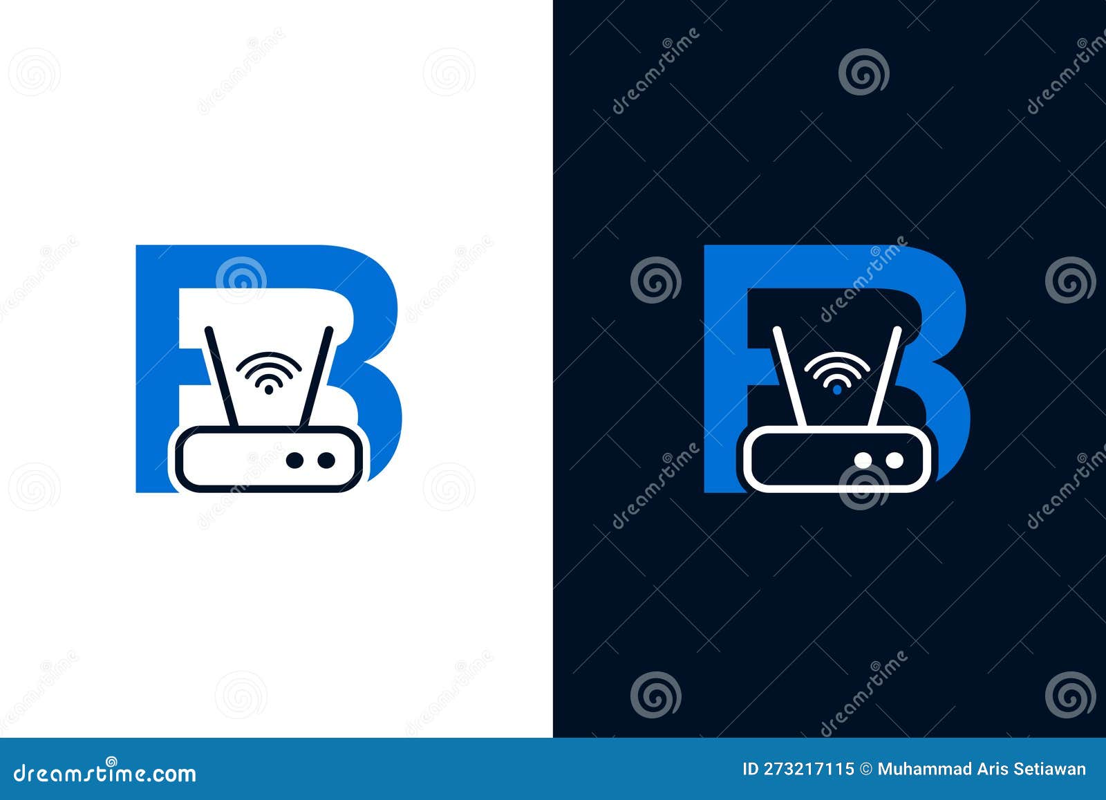 Letter B with Wifi Router Broadband Stock Vector - Illustration of ...