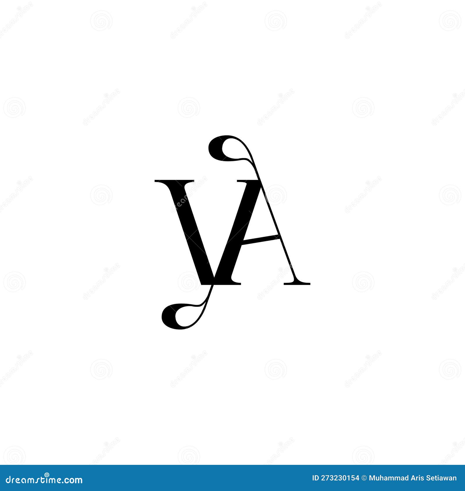 Letter VA AV Monogram Luxury Elegant Stock Vector - Illustration of ...