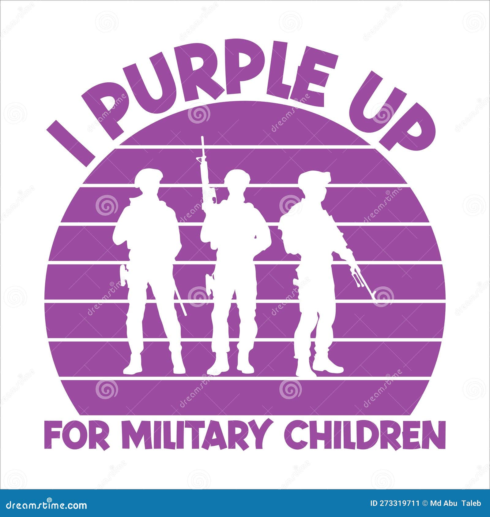 I Purple Up for Military Children, Military Child Typography T-shirt ...