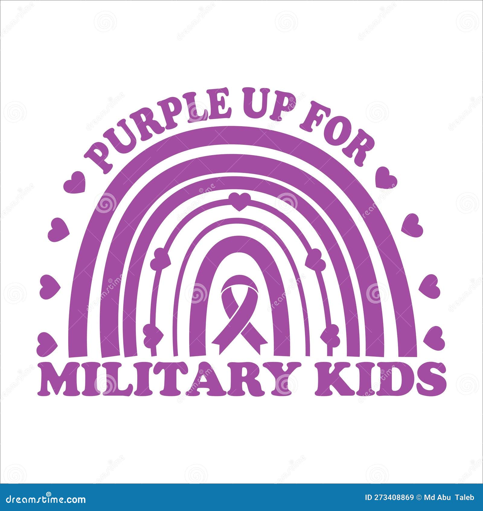 Purple Up for Military Kids, Military Child Typography T-shirt Design ...
