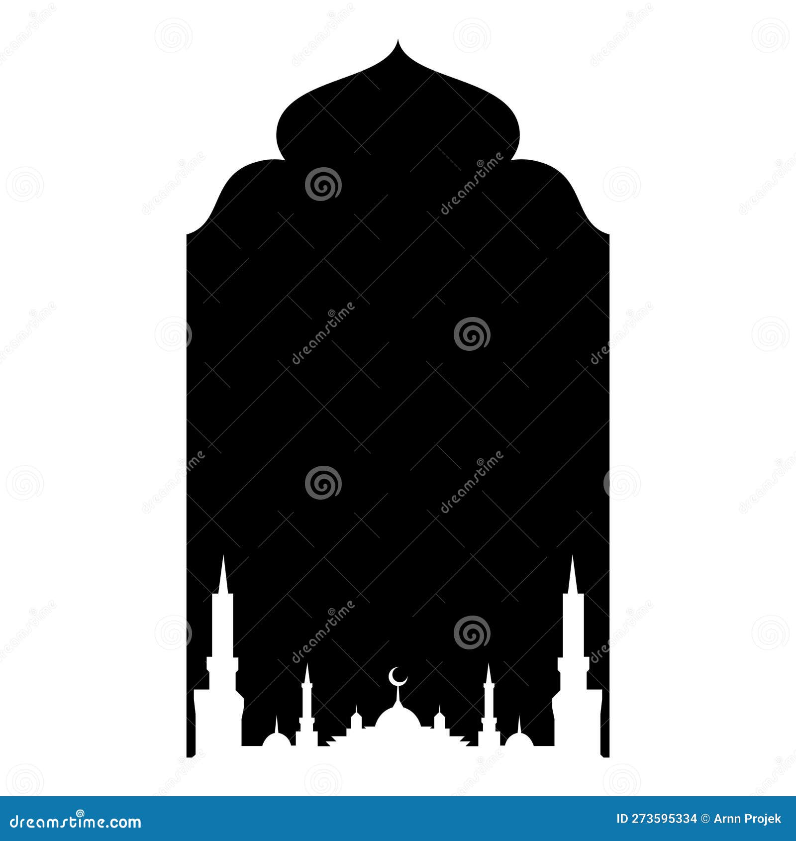 Illustration Vector Graphic of Background with Mosque Dome Template ...