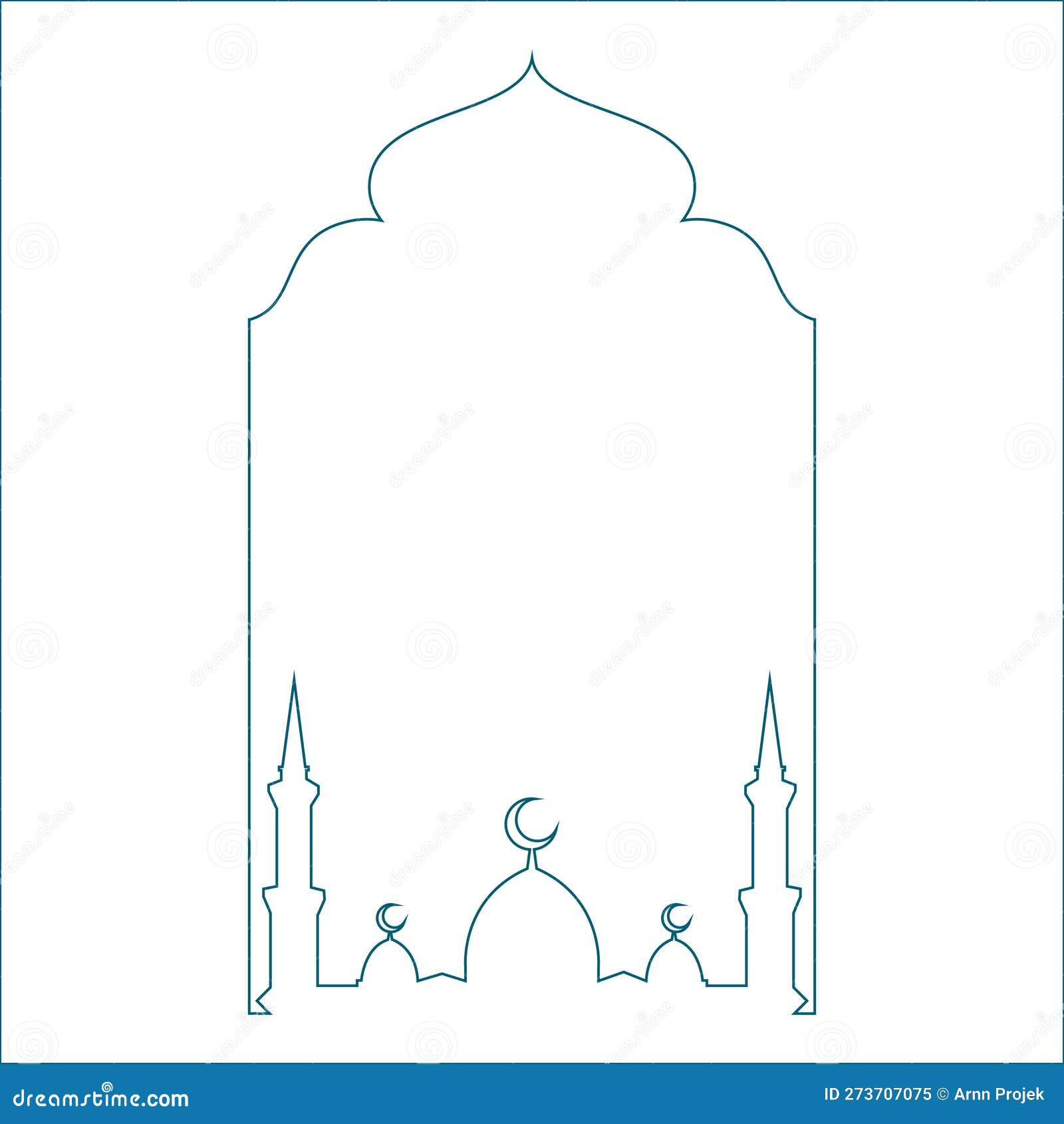 Mosque Dome Background with Lines Stock Vector - Illustration of ...