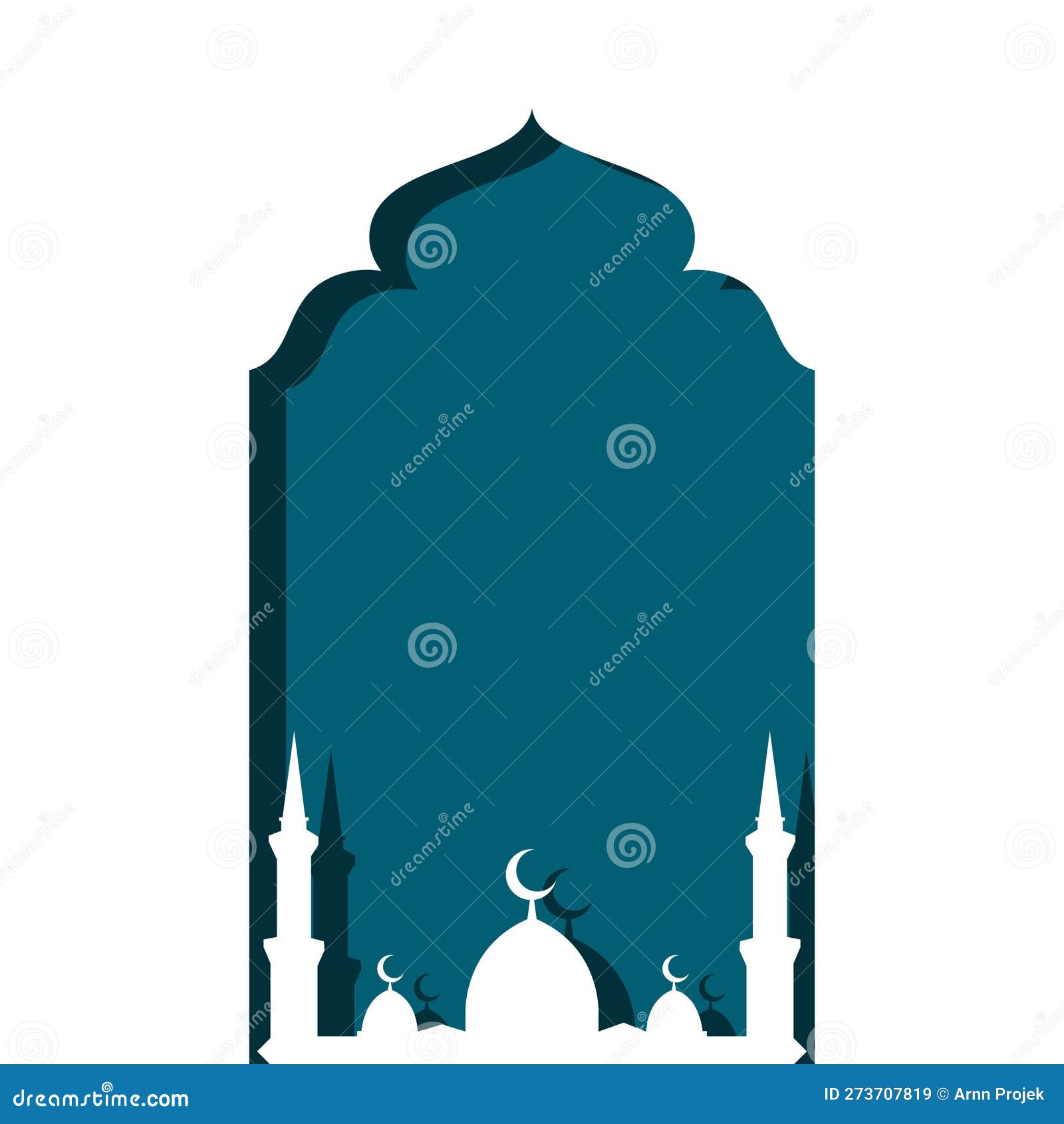 Illustrtation Vector Graphic of Mosque Dome Background with Shadow ...