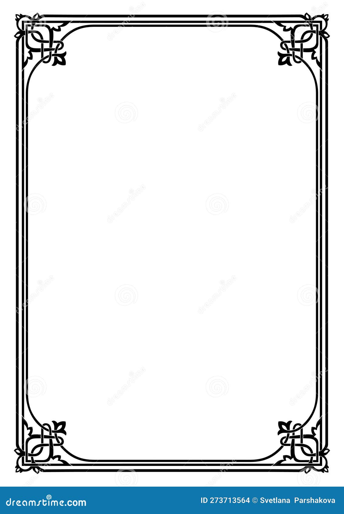 Decorative Black Framework. Interlaced Lines. Celtic Style Stock ...