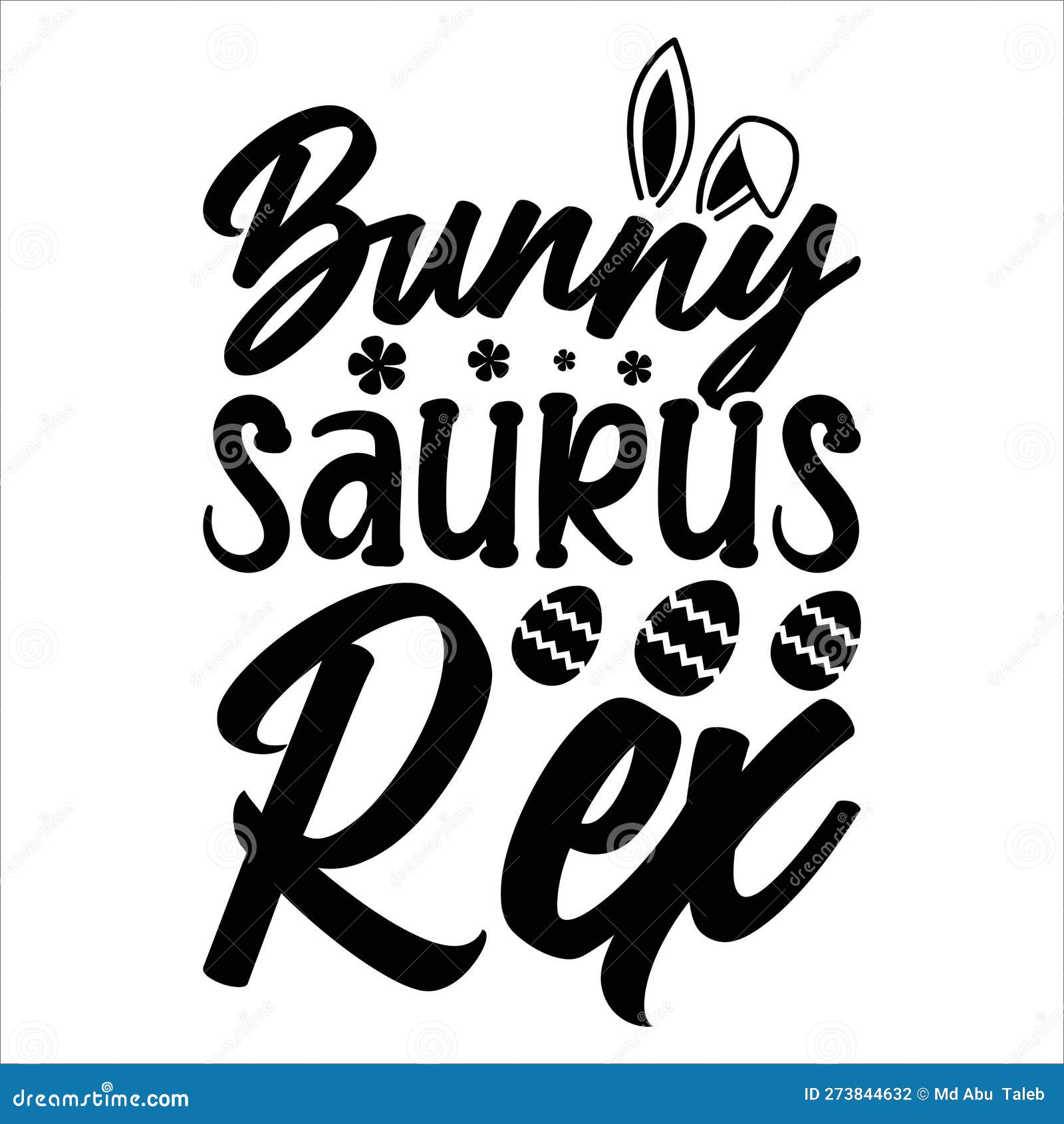 Bunny Saurus Rex, Typography T-shirt Design For Geographers Cartoon ...