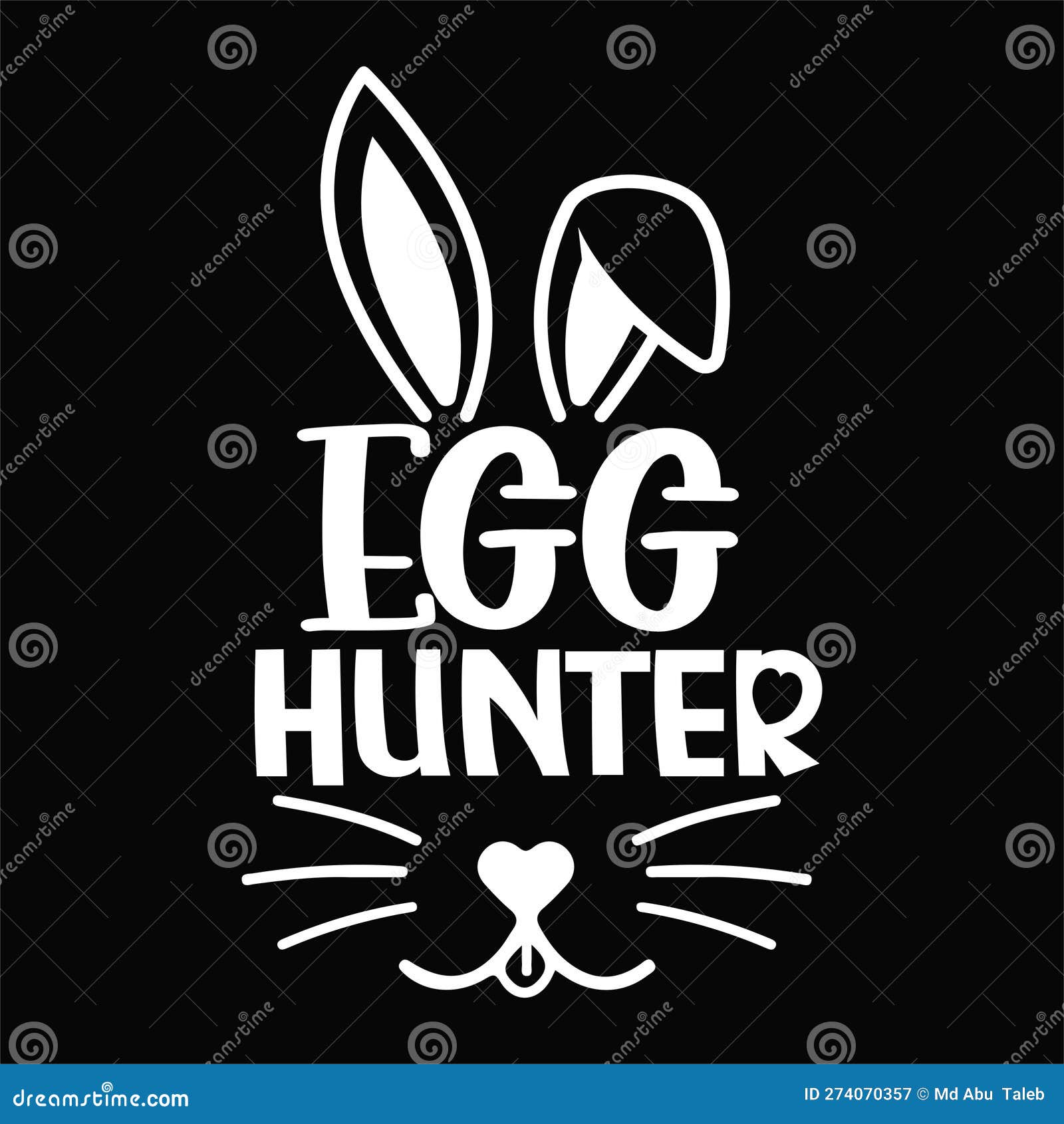 Egg Hunter, Typography Design for Easter Day Stock Vector ...