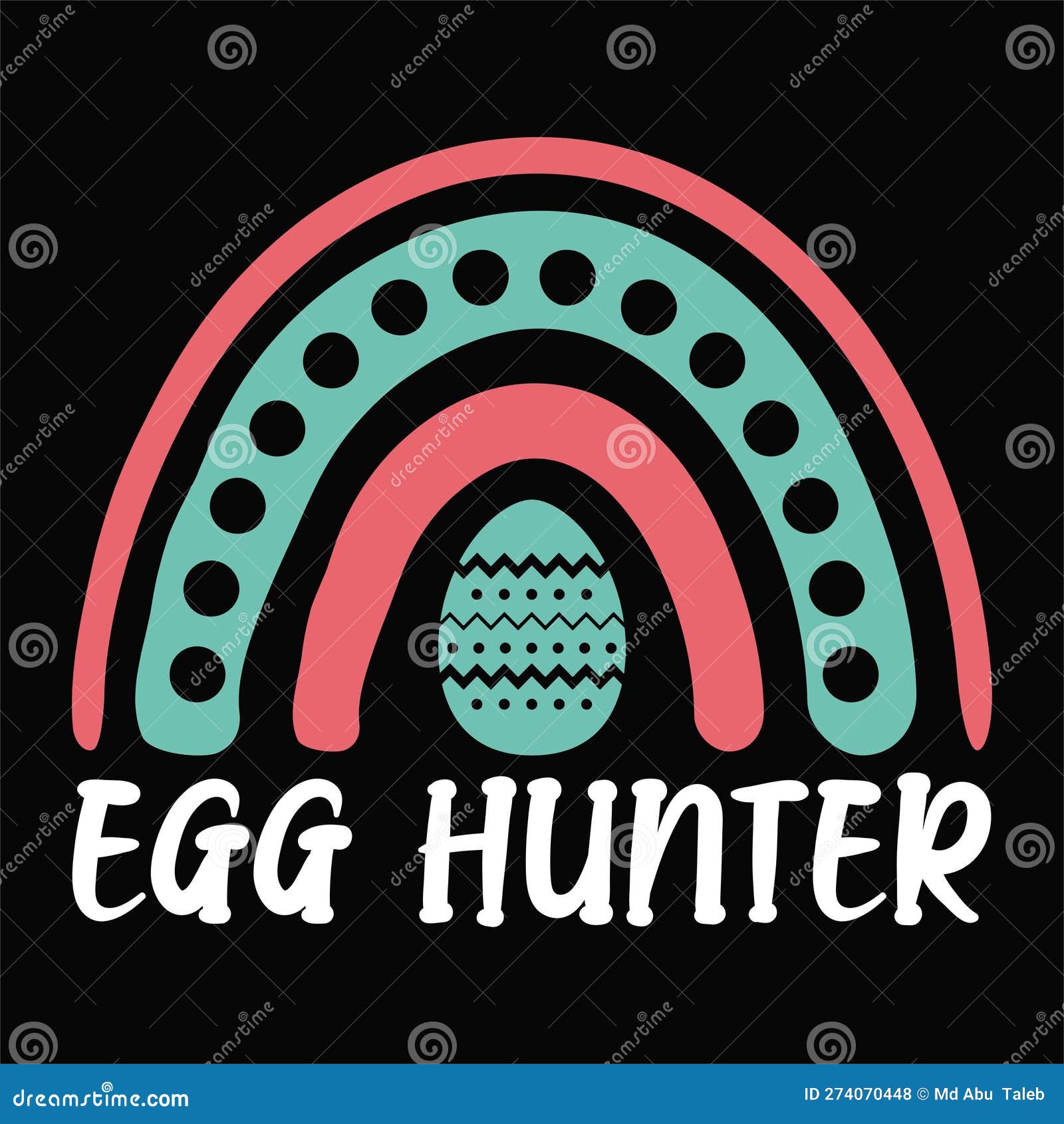 Egg Hunter, Typography Design for Easter Day Stock Vector ...