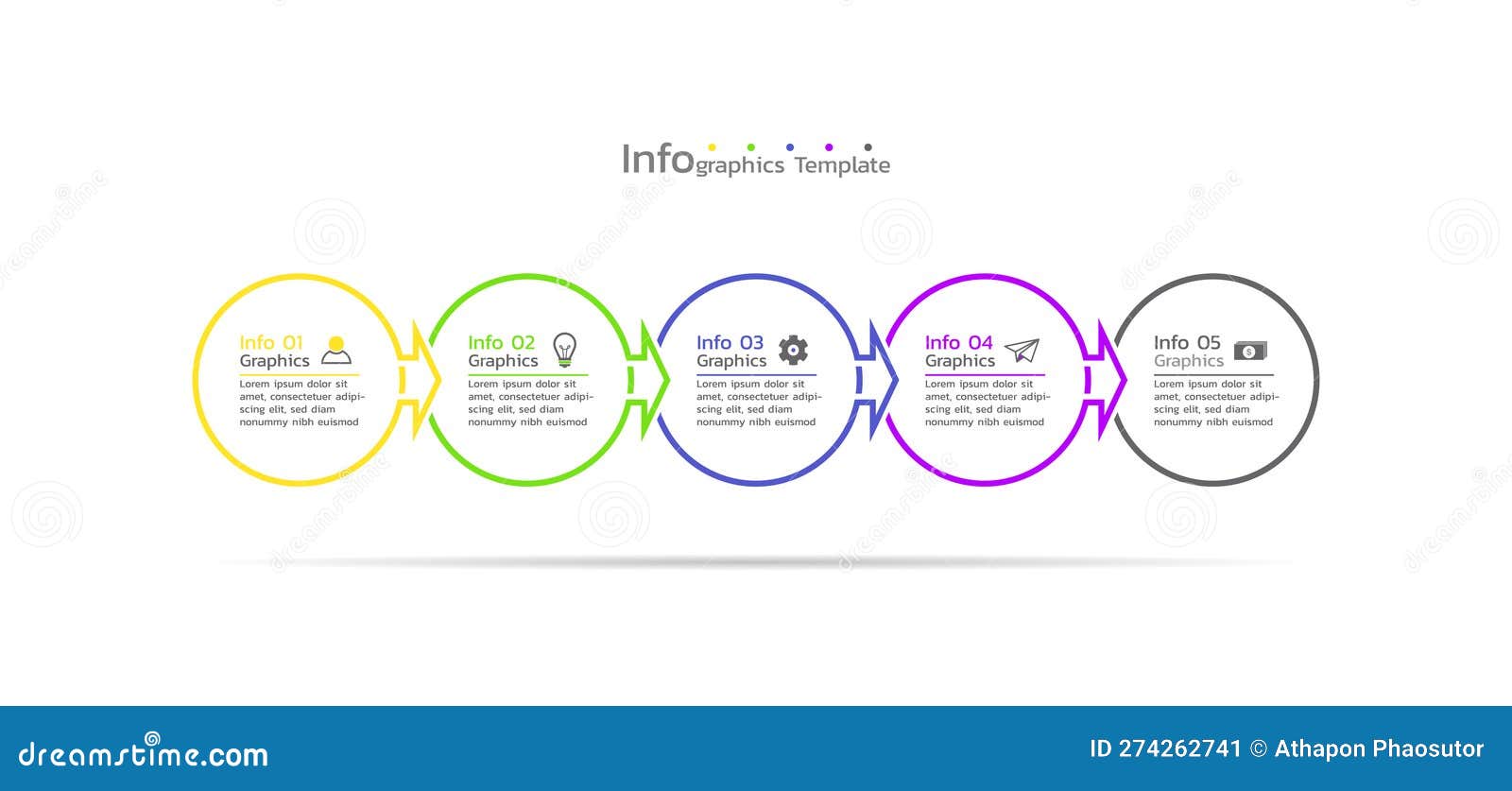 Circular Timeline Business Infographics Template Design Stock Vector ...