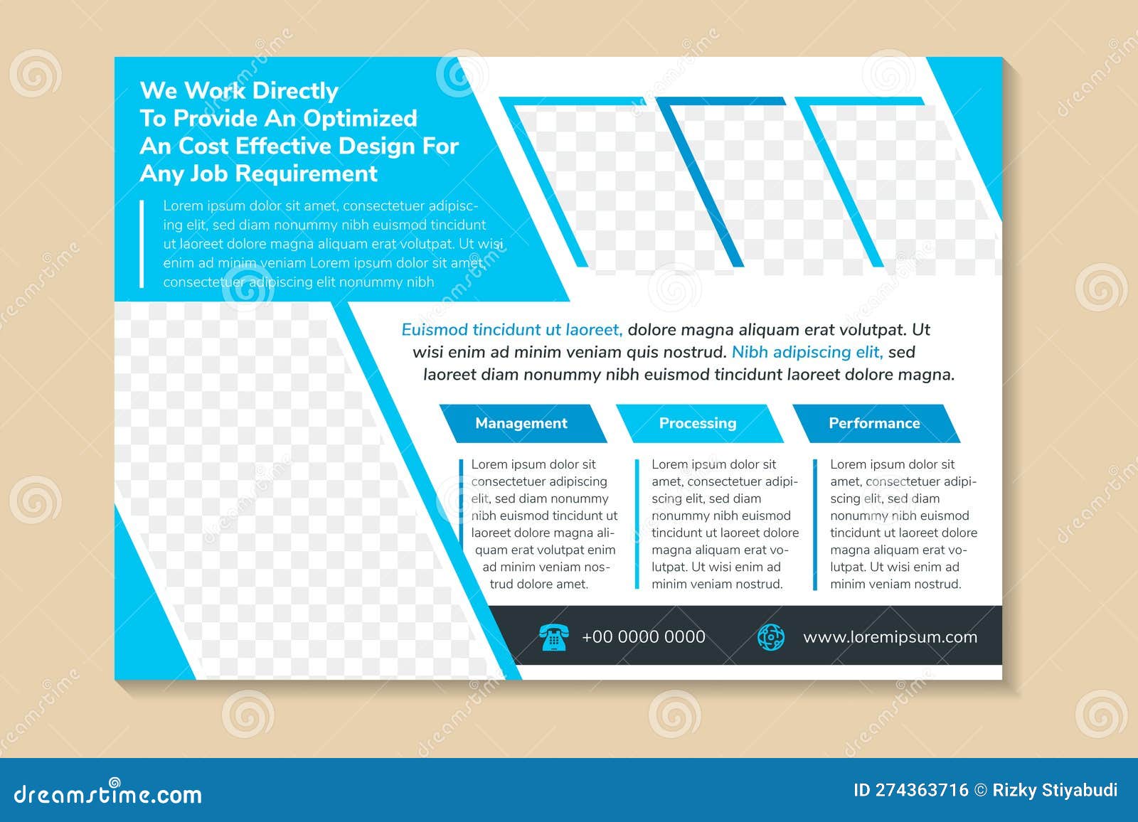 Abstract Flyer Template Design Use a Headline is we Work Directly ...