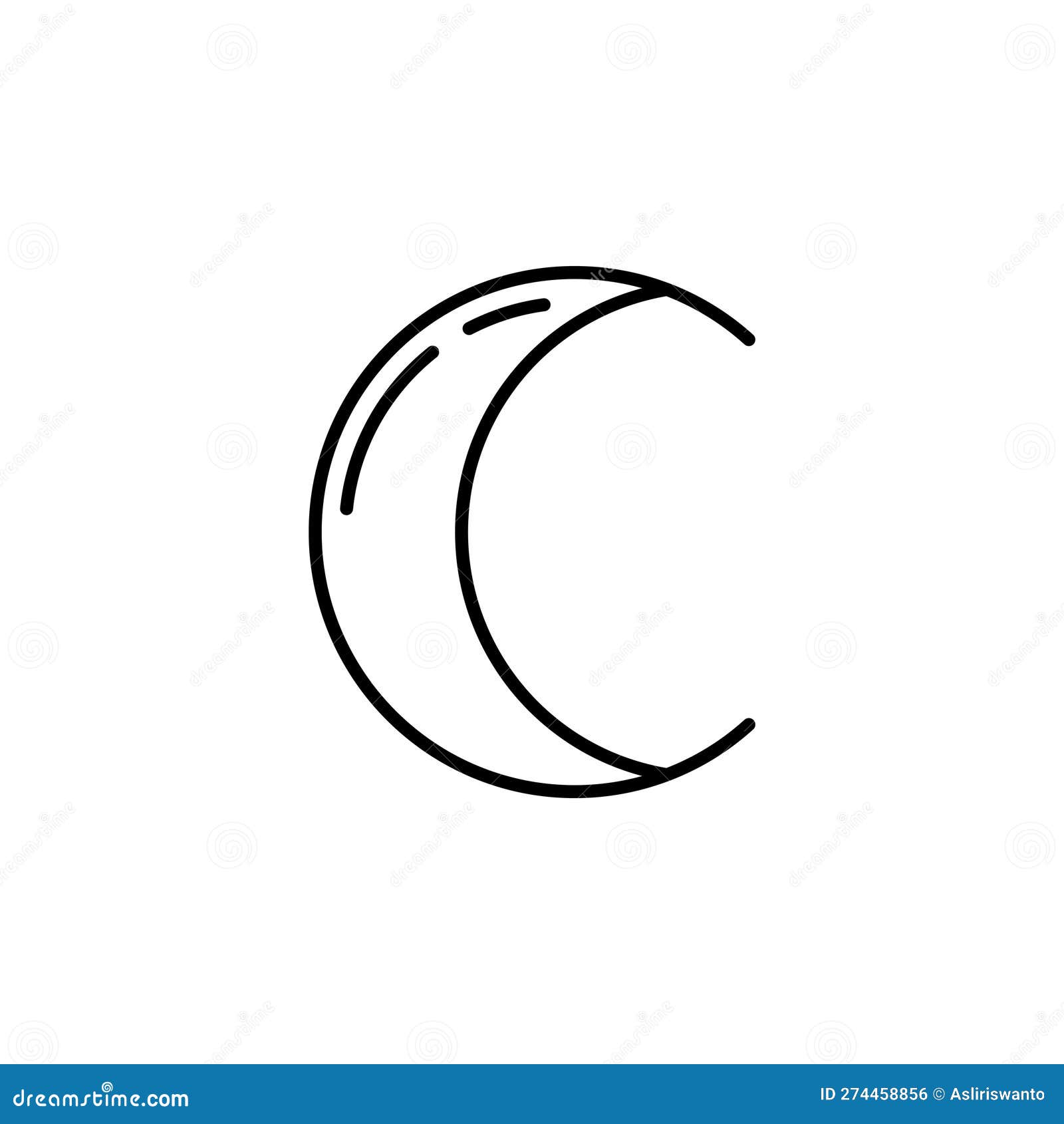 Moon Line Icon. Minimal, Simple and Clean Concept Stock Vector ...