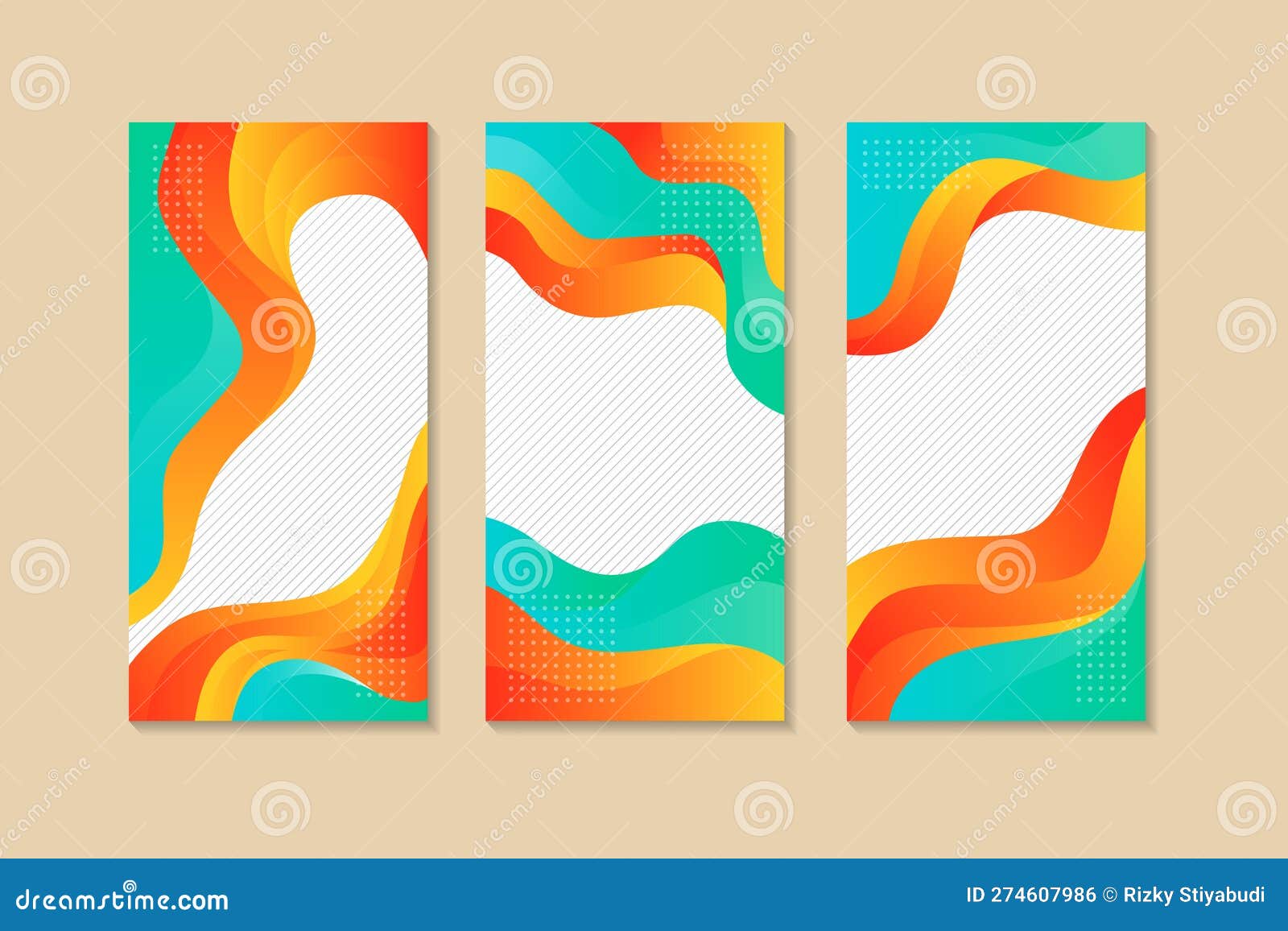Design Set of Vertical Modern Backgrounds, Vector Layered. A4 Abstract ...