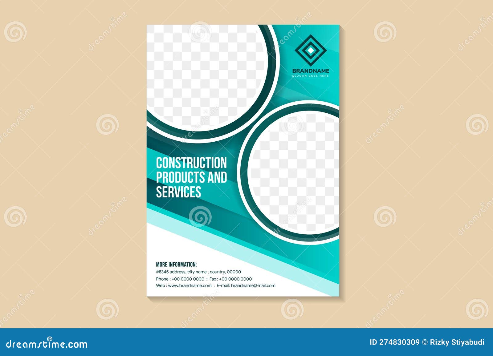 Construction Products and Services Cover A4 Template for a Report and ...