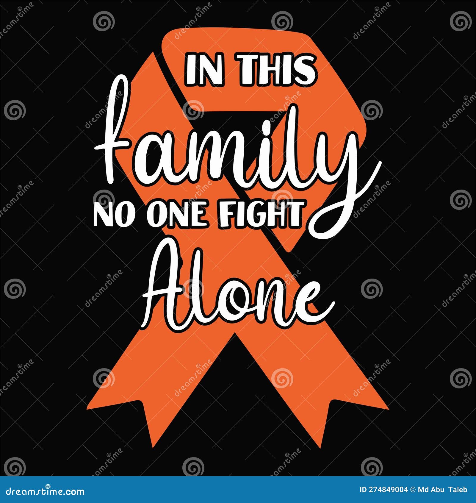 In this Family No One Fight Alone, Stock Vector - Illustration of ...